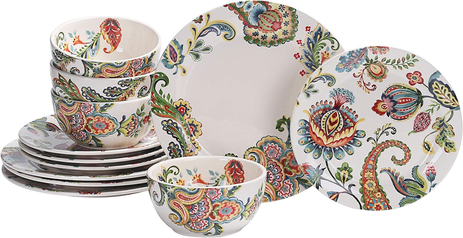 Amazon.com | Bico Protea Cynaroides Ceramic 12 pcs Dinnerware Set ...
