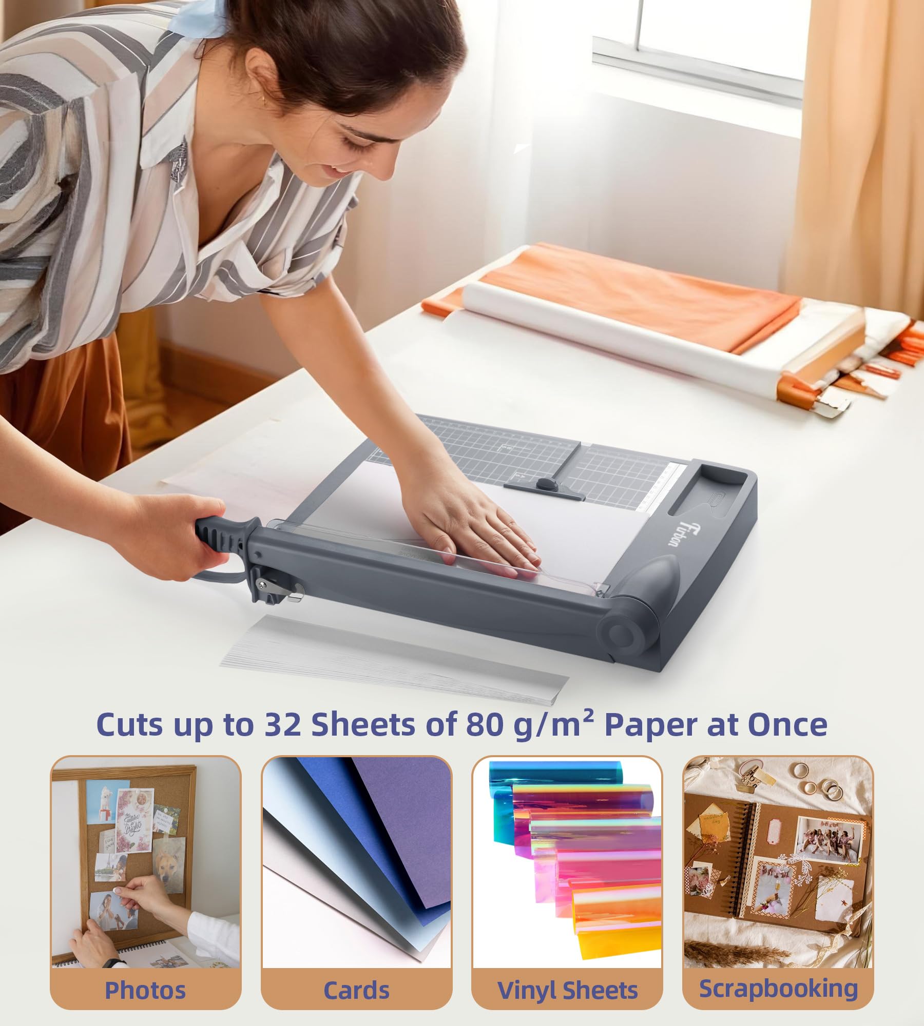 Snapklik.com : Firbon 12" Guillotine Paper Cutter, Heavy Duty 30-Sheet ...