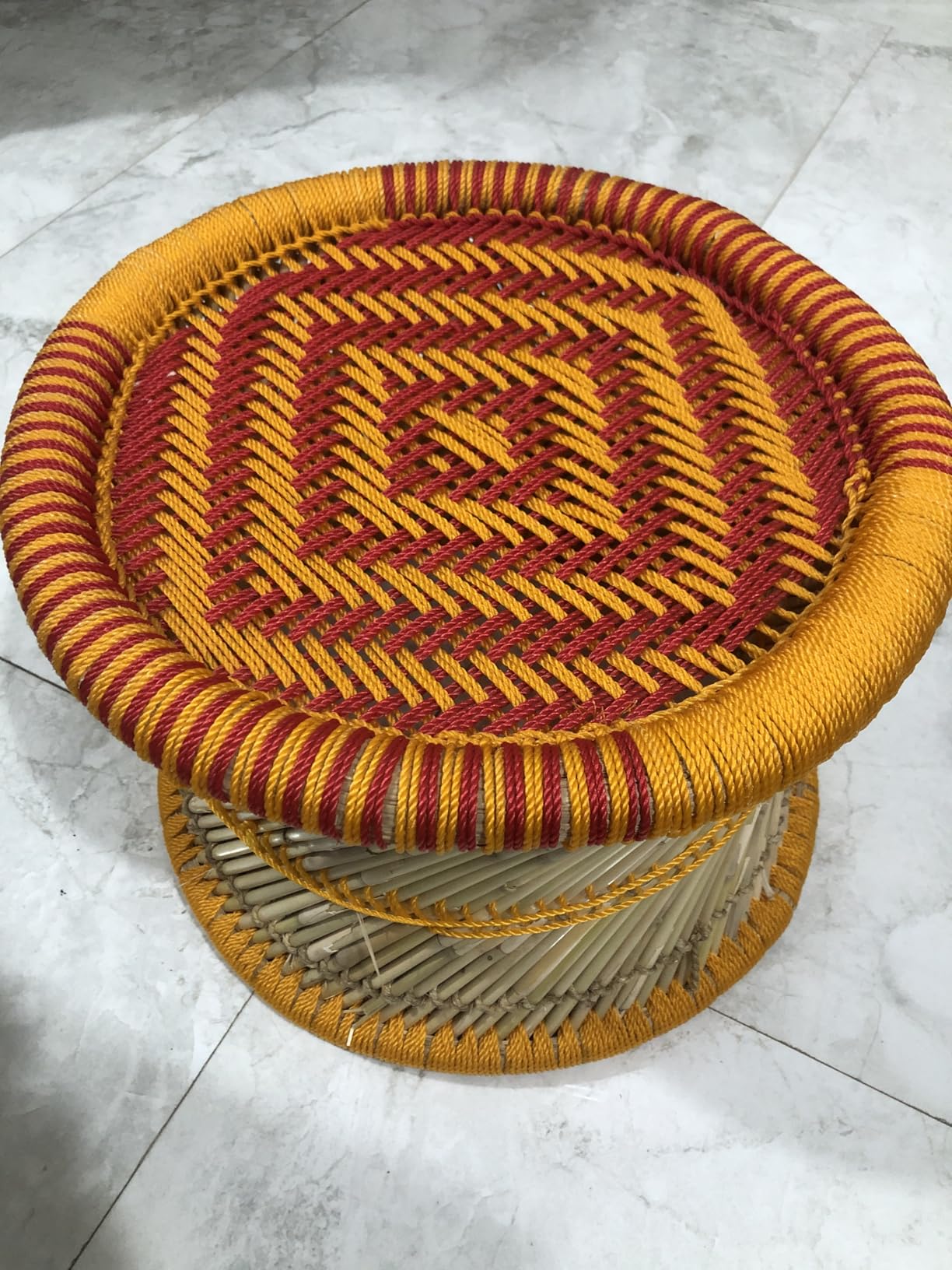 D.K Mudda House Handmade Sarkanda Wooden Small Muddi/Stool (Wood ...