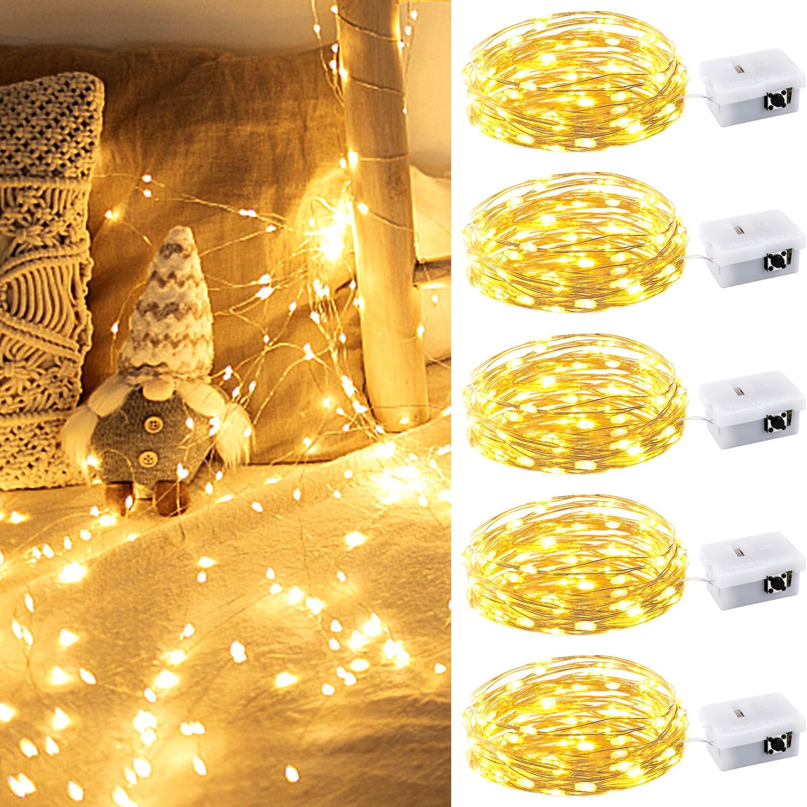 BROTOU LED String Lights, 3 Modes 3M 30 LED Battery Operated Fairy ...