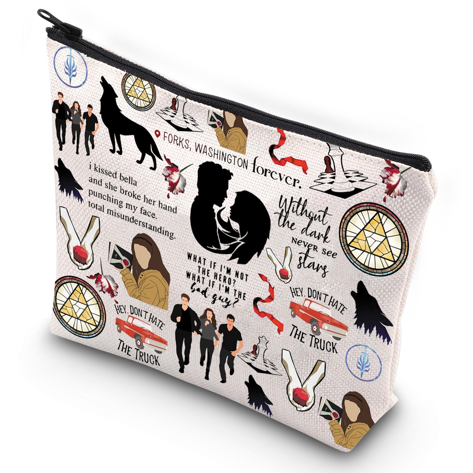 Amazon.com: G2TUP Twilight Themed Makeup Bag Bella Jacob Edward Fan ...