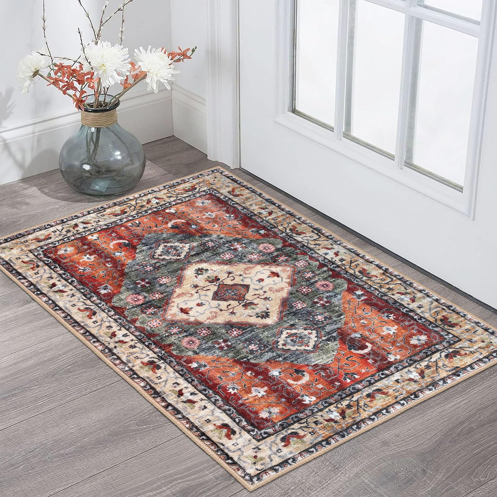 Amazon.com: KOZYFLY Small Area Rug 2x3 Ft Rugs for Entryway Washable ...