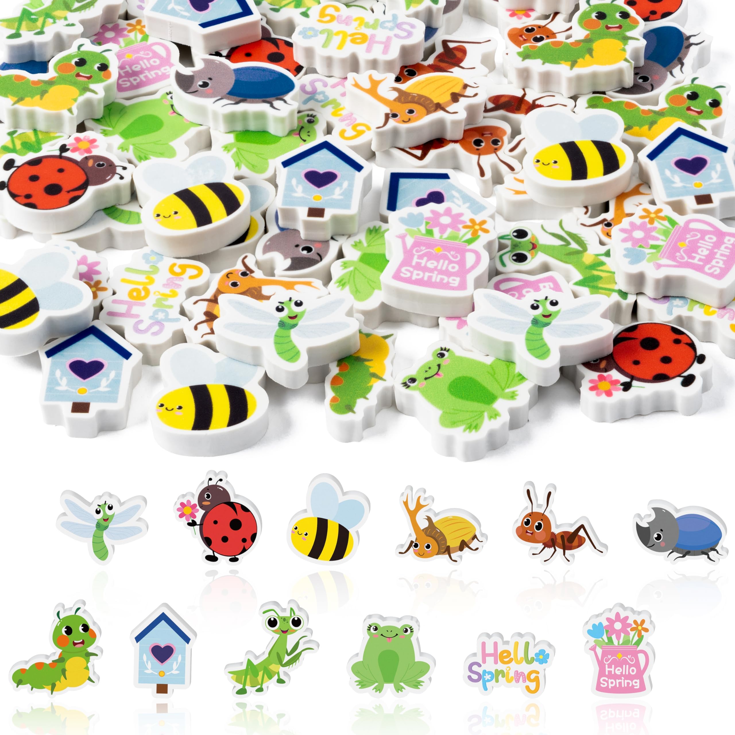 Amazon.com : CJiangpo 60Pcs Camping Mini Erasers for Kids Bulk Cute ...