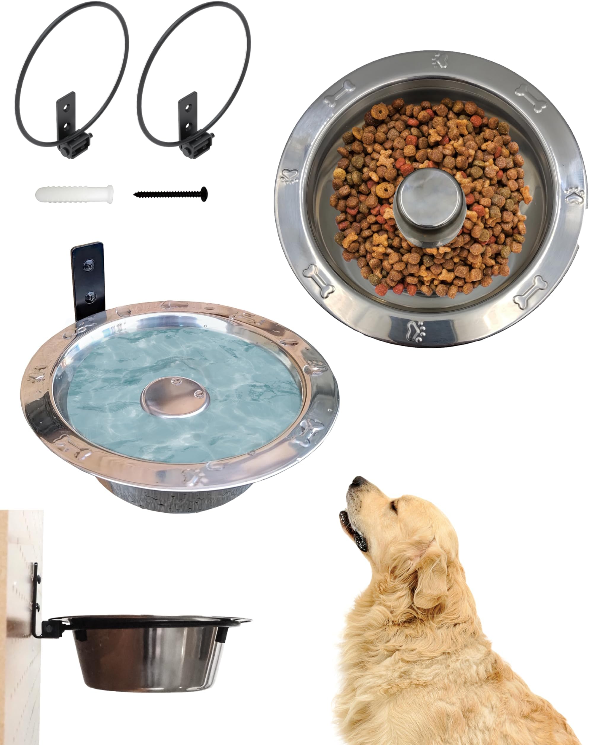 Amazon.com : FOYO Elevated Slow Feeder Dog Bowls, Raised Dog Food and ...
