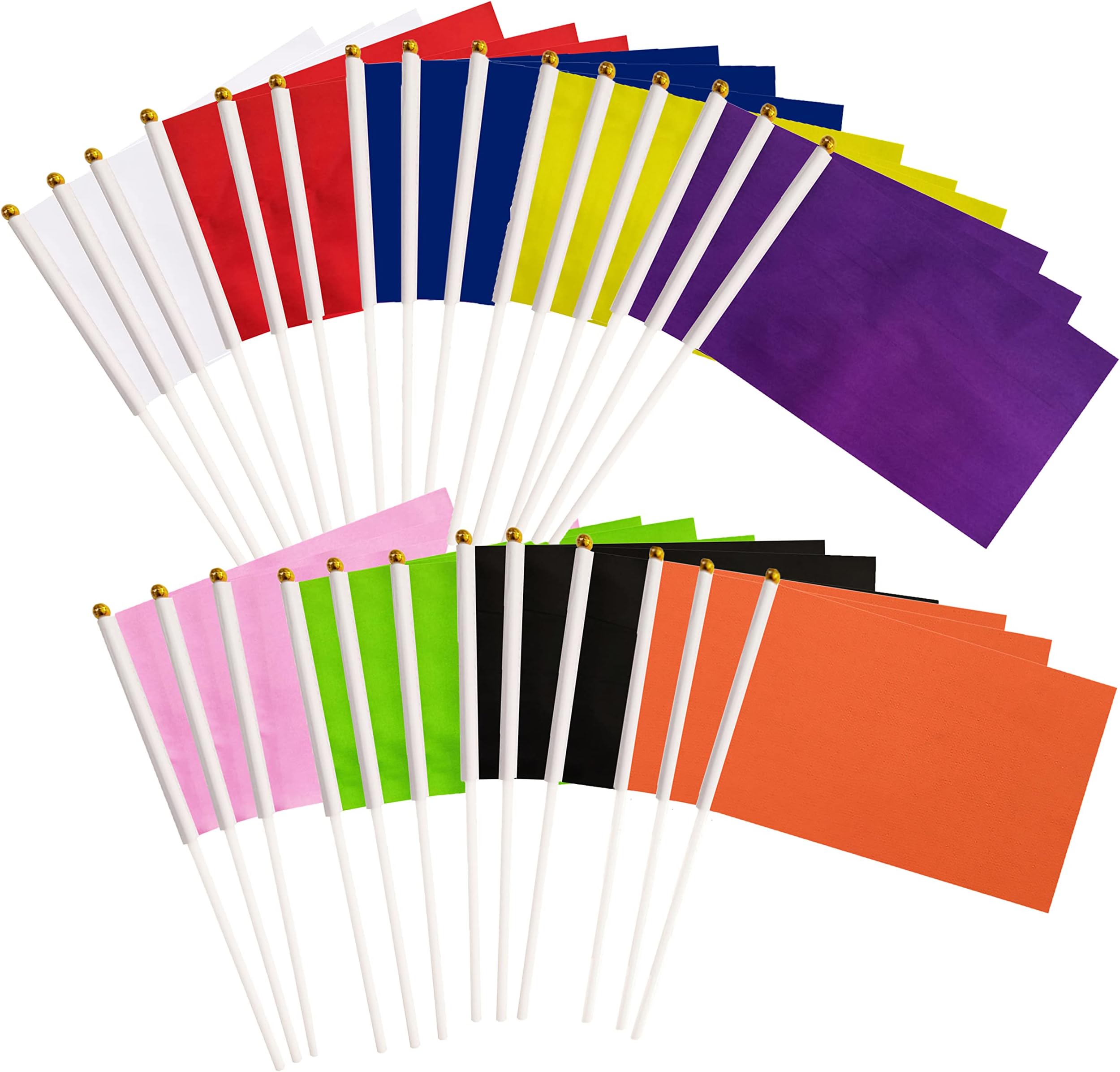 Amazon.com : Consummate 45 Pack Solid Color Flag Small Mini Plain Black ...