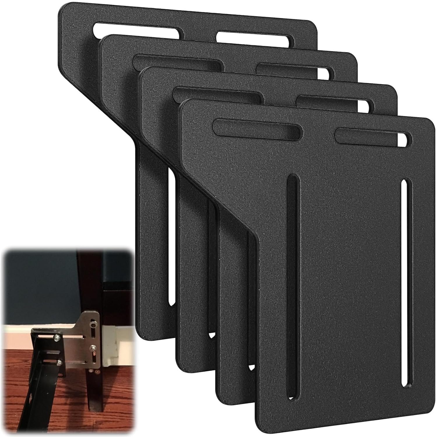 Amazon.com: 4 PCS Bed Frame Brackets Adapter for Headboard Extra Heavy ...