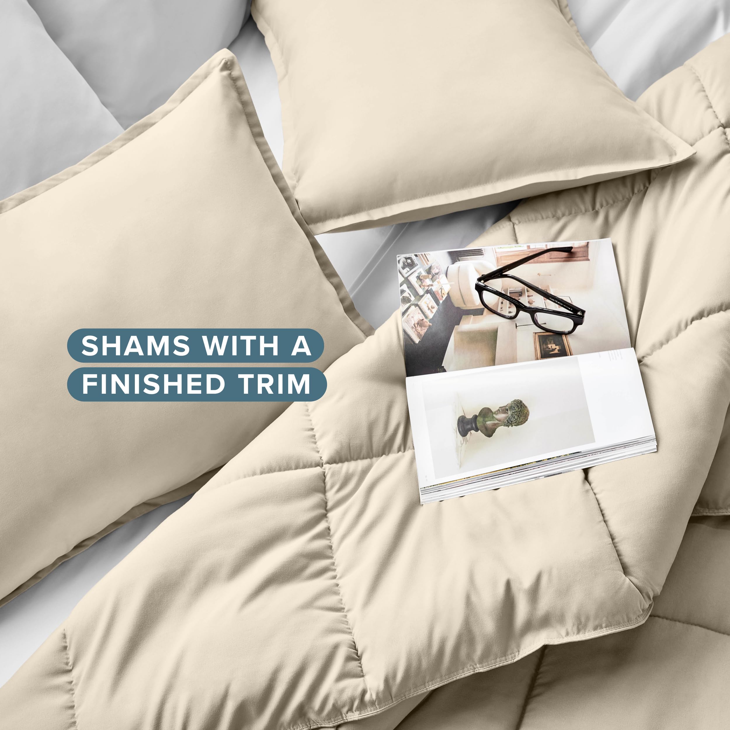 Snapklik.com : Bare Home Comforter Set - Oversized Queen Size - Ultra ...
