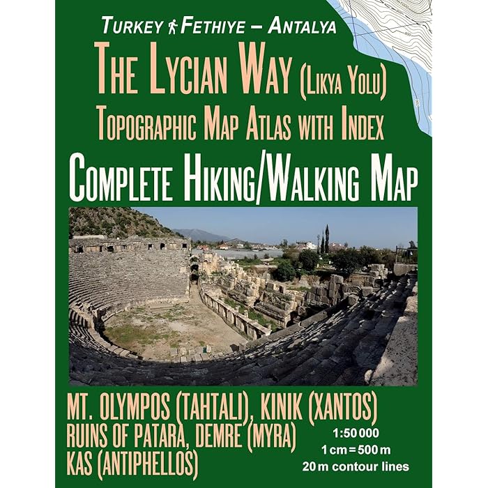 Buy The Lycian Way (Likia Yolu) Topographic Map Atlas with Index 1: ...