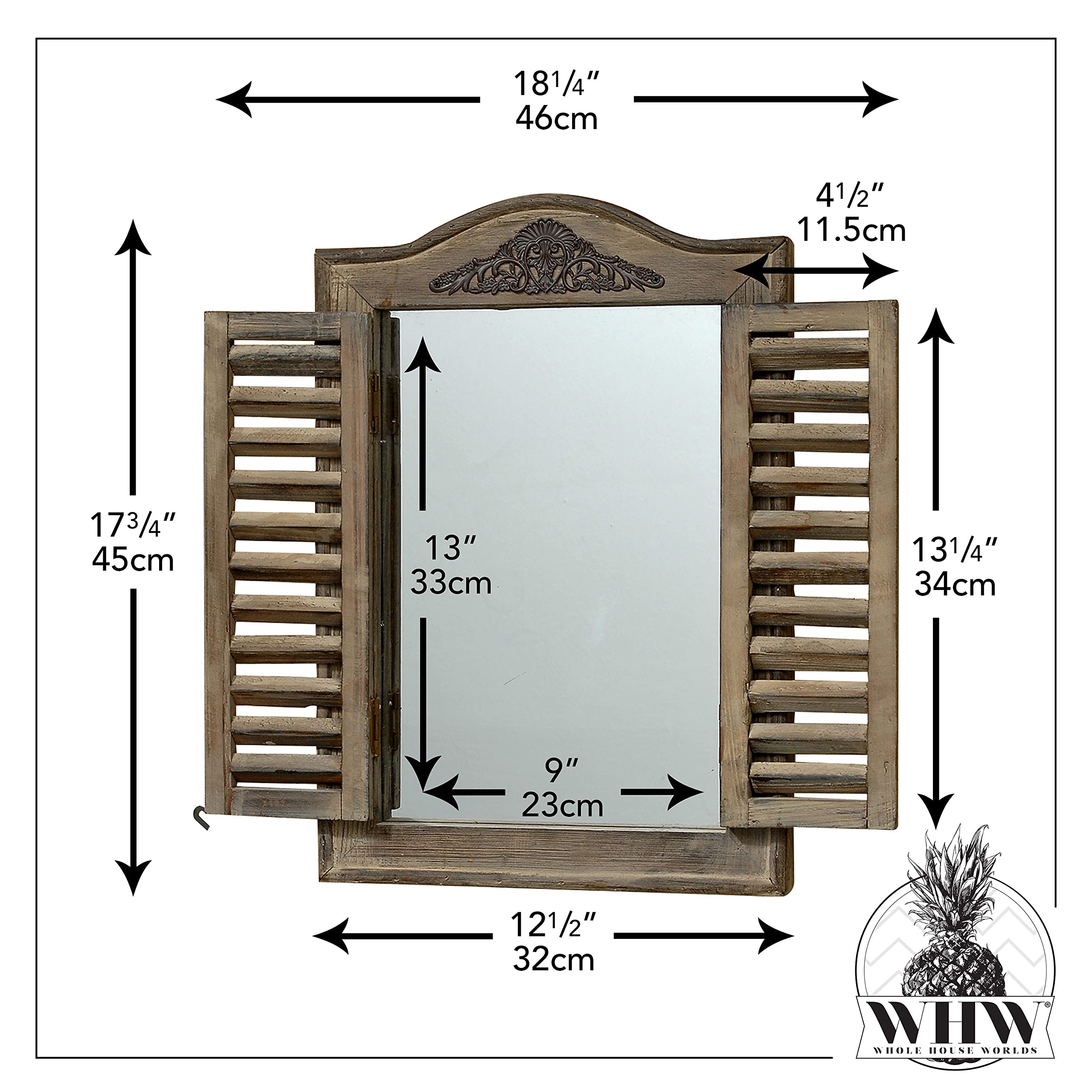 Country Mirror With Shutters