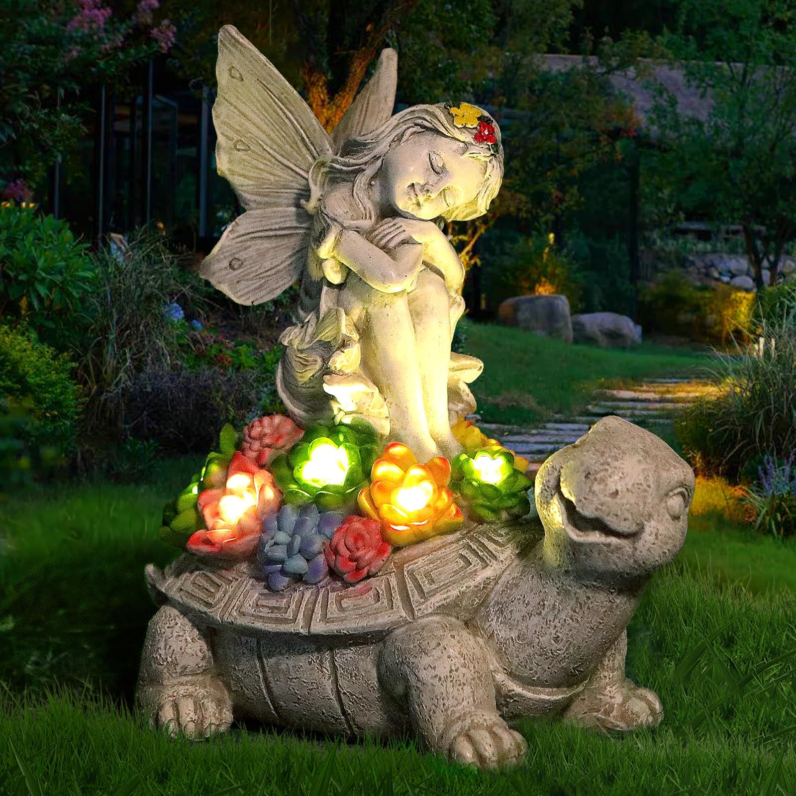 Amazon.com : Angel Garden Statues Outdoor Decor - Lawn Ornaments with ...