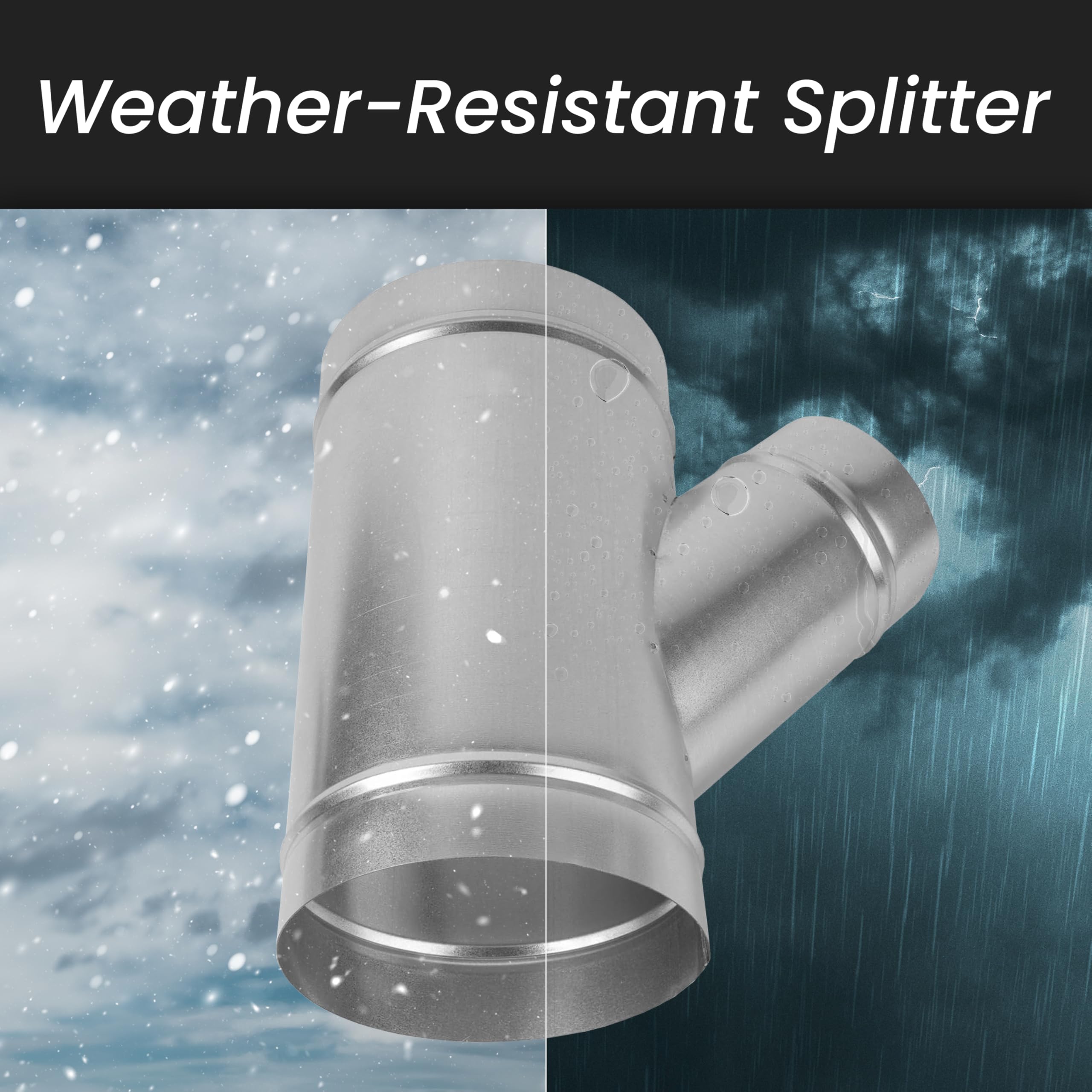 Snapklik.com : 4" Inch Wye-Shape Ducting Splitter - 45 Degree ...