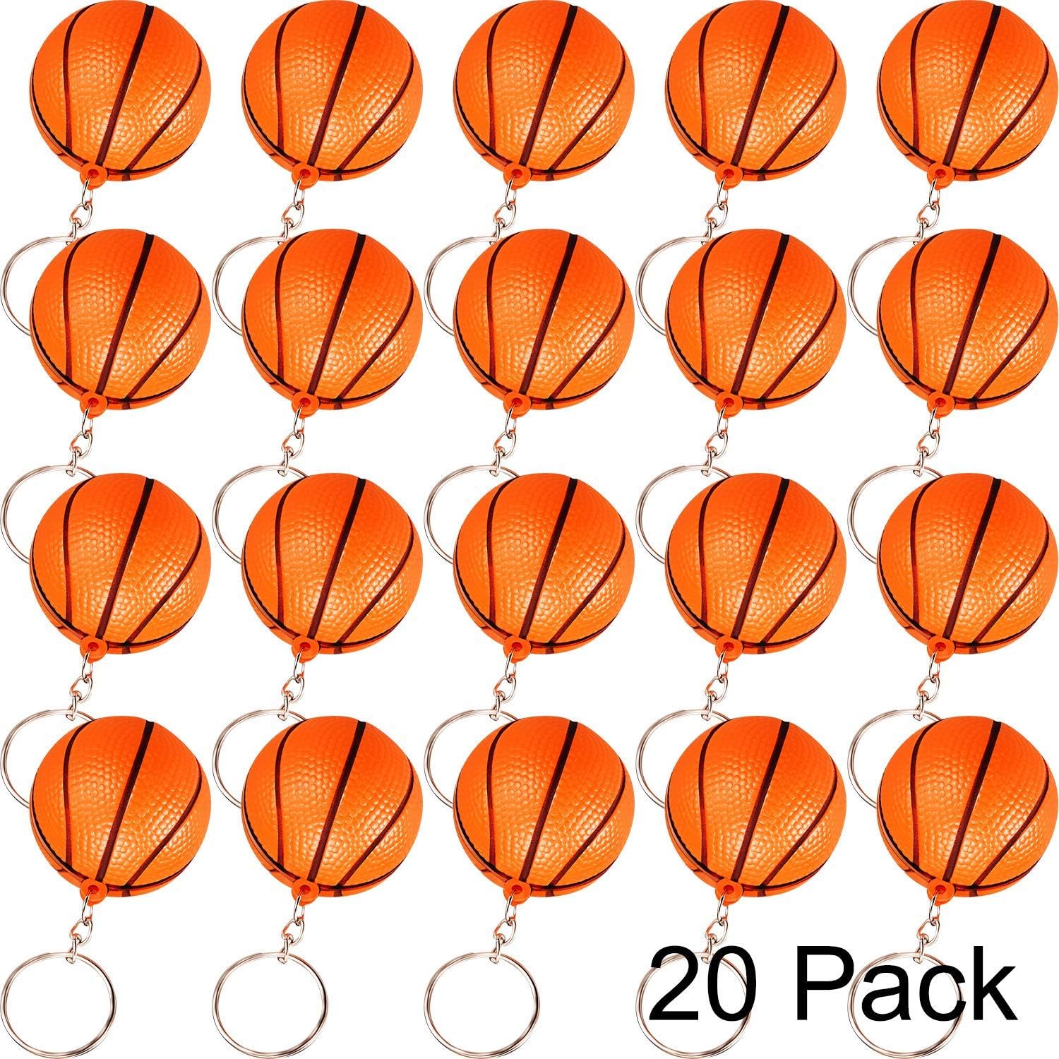 Amazon.com: CupaPlay 24 PCS Basketball Keychains/Keyrings Motivational ...