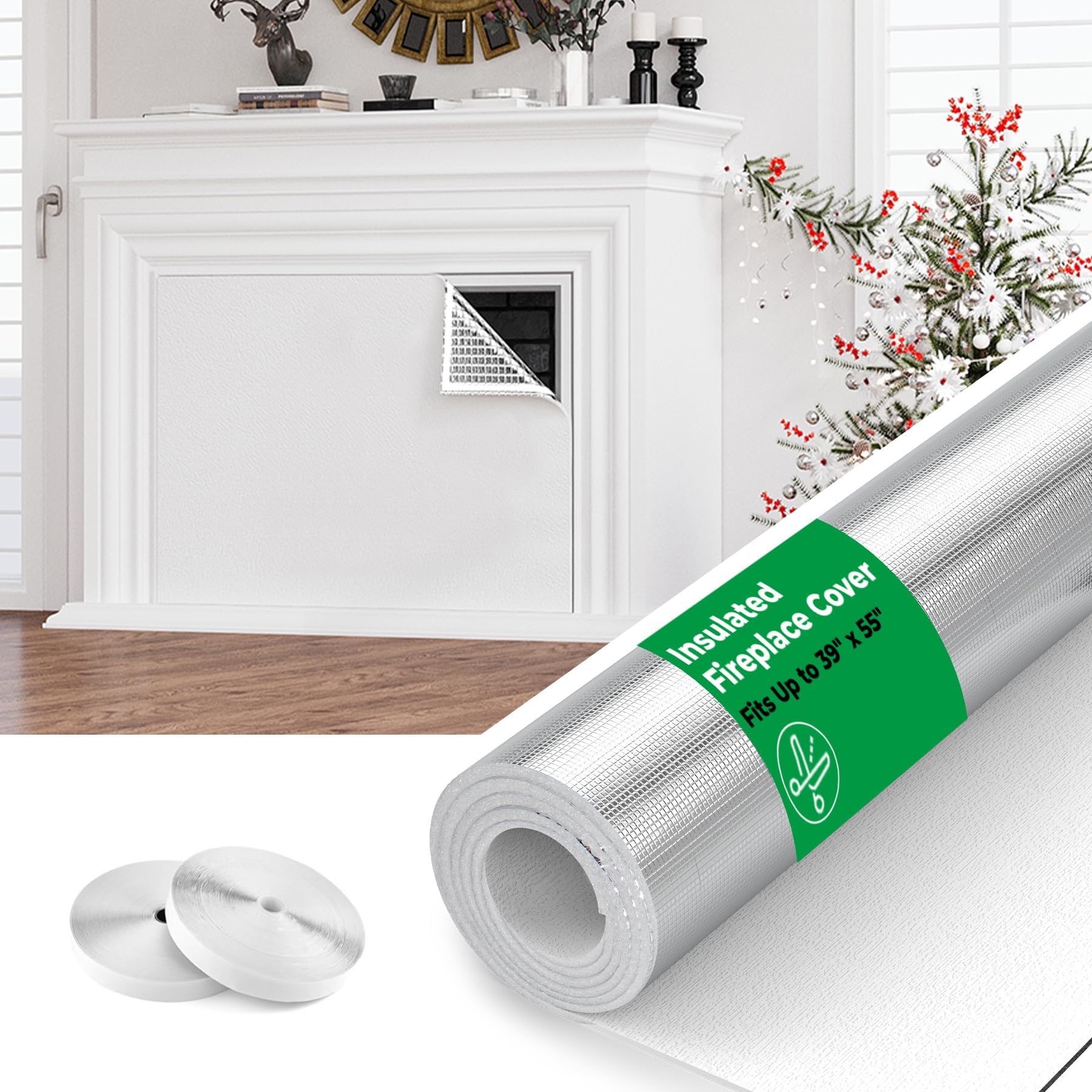 Amazon.com : Air Jade Fireplace Cover, Insulation Fireplace Draft ...