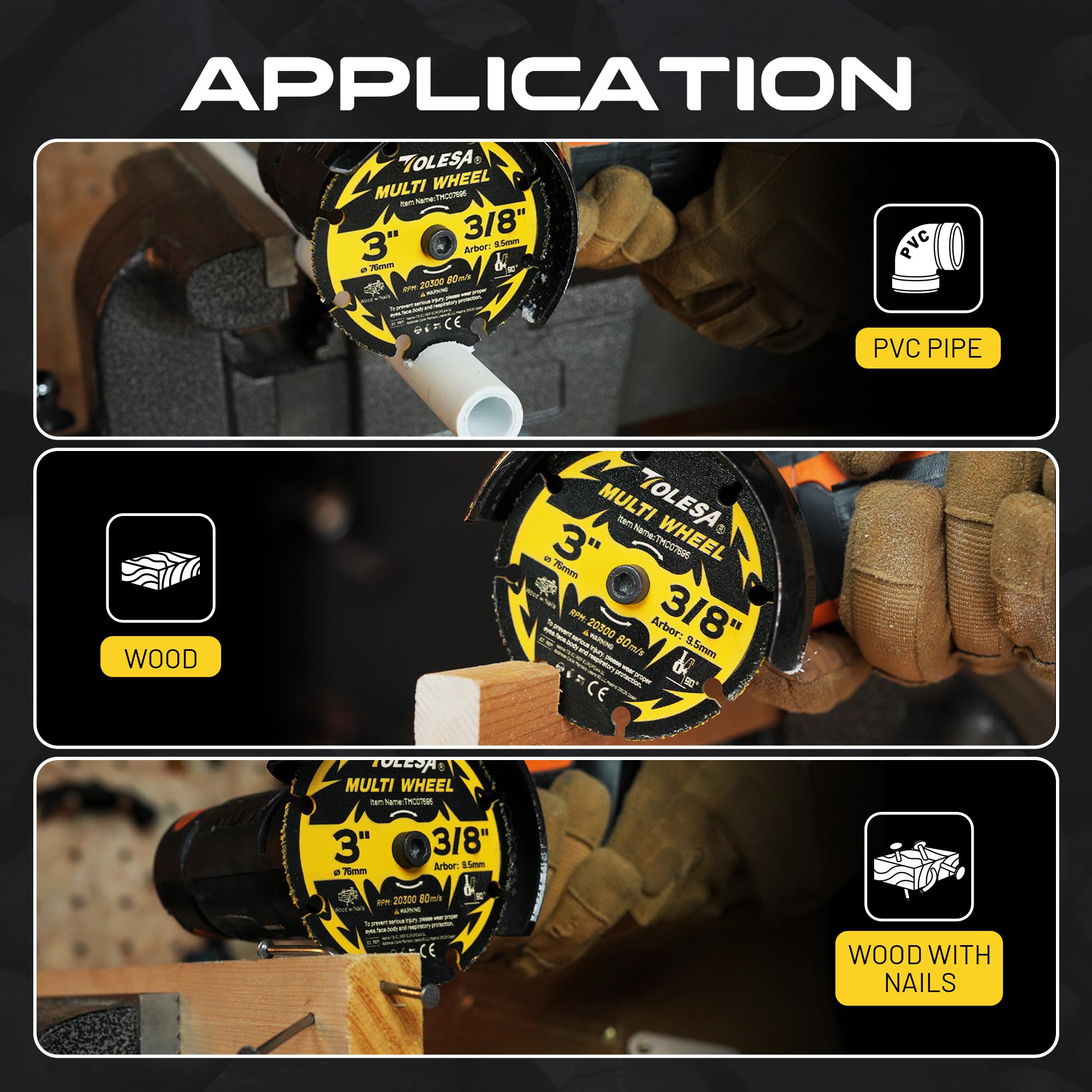 Snapklik.com : TOLESA 3 Inch Cut Off Wheels, Carbide Cutting Disc ...