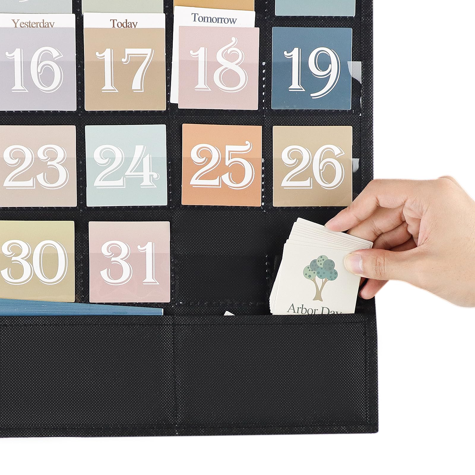 Snapklik.com : Godery Boho Calendar Pocket Chart For Classroom Cards ...