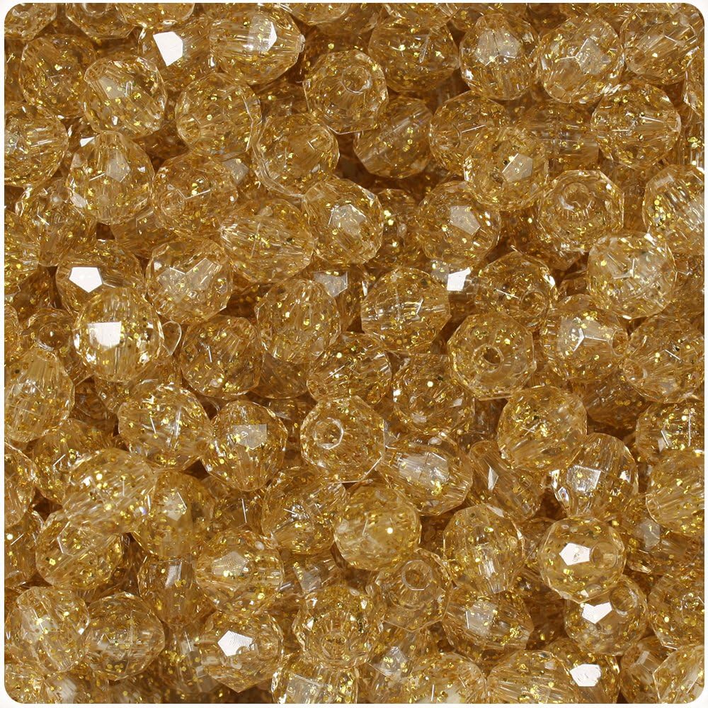 Amazon.com: BeadTin Classic Mix Sparkle 11mm TriBead Plastic Craft ...
