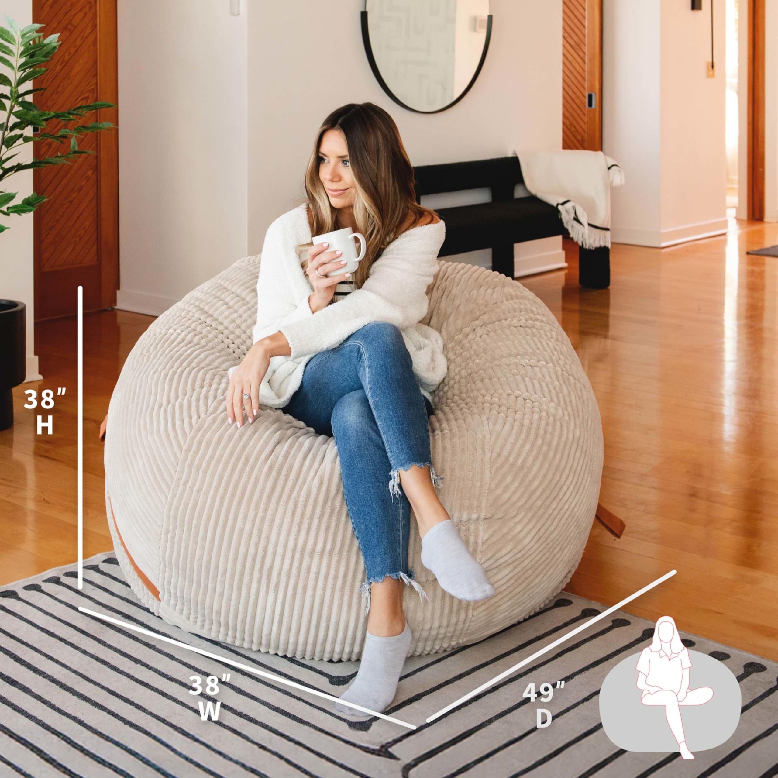 Snapklik.com : Big Joe Fuf Large Foam Filled Bean Bag Chair