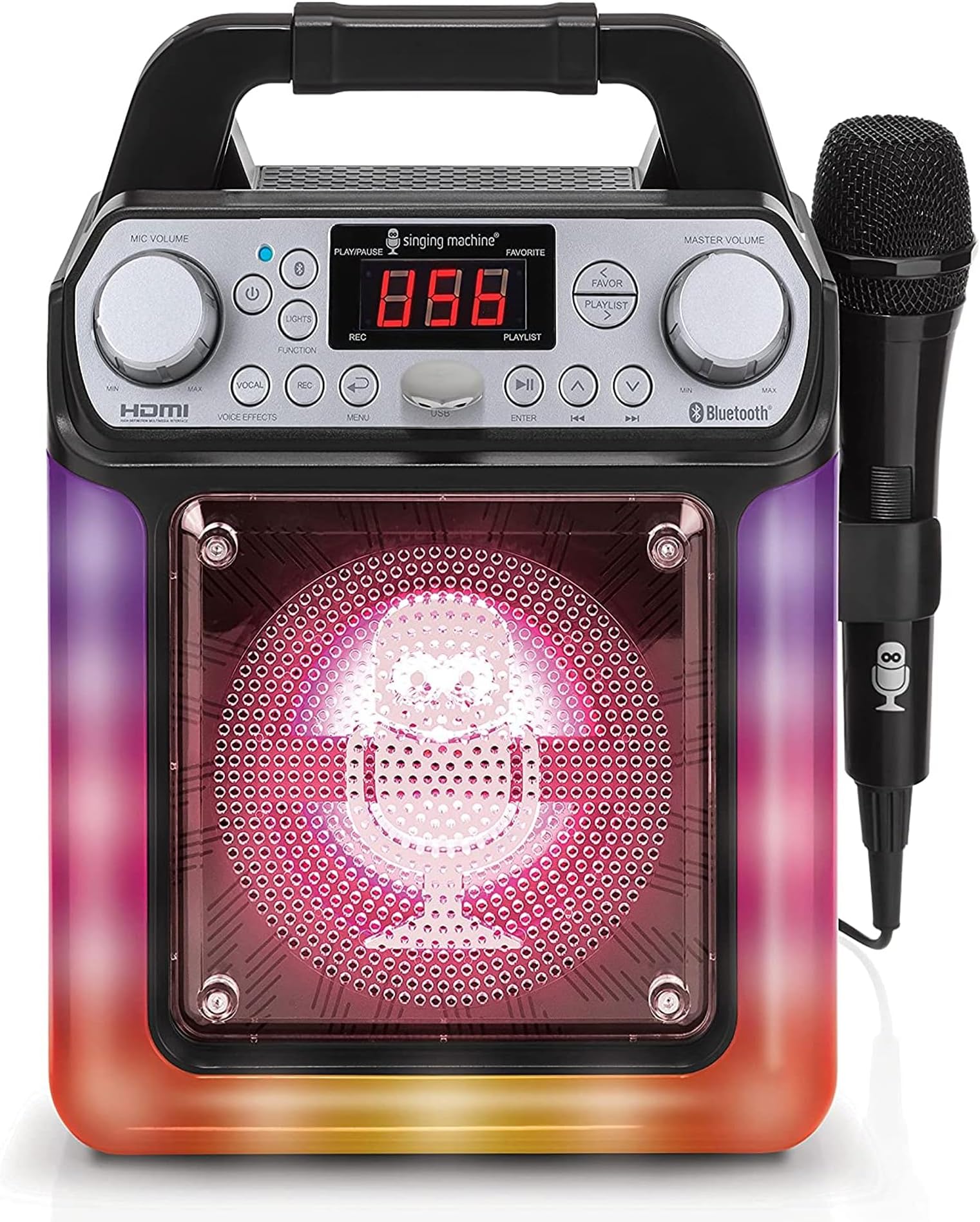 Amazon.com: Singing Machine Portable Karaoke Machine with Wired Mic ...