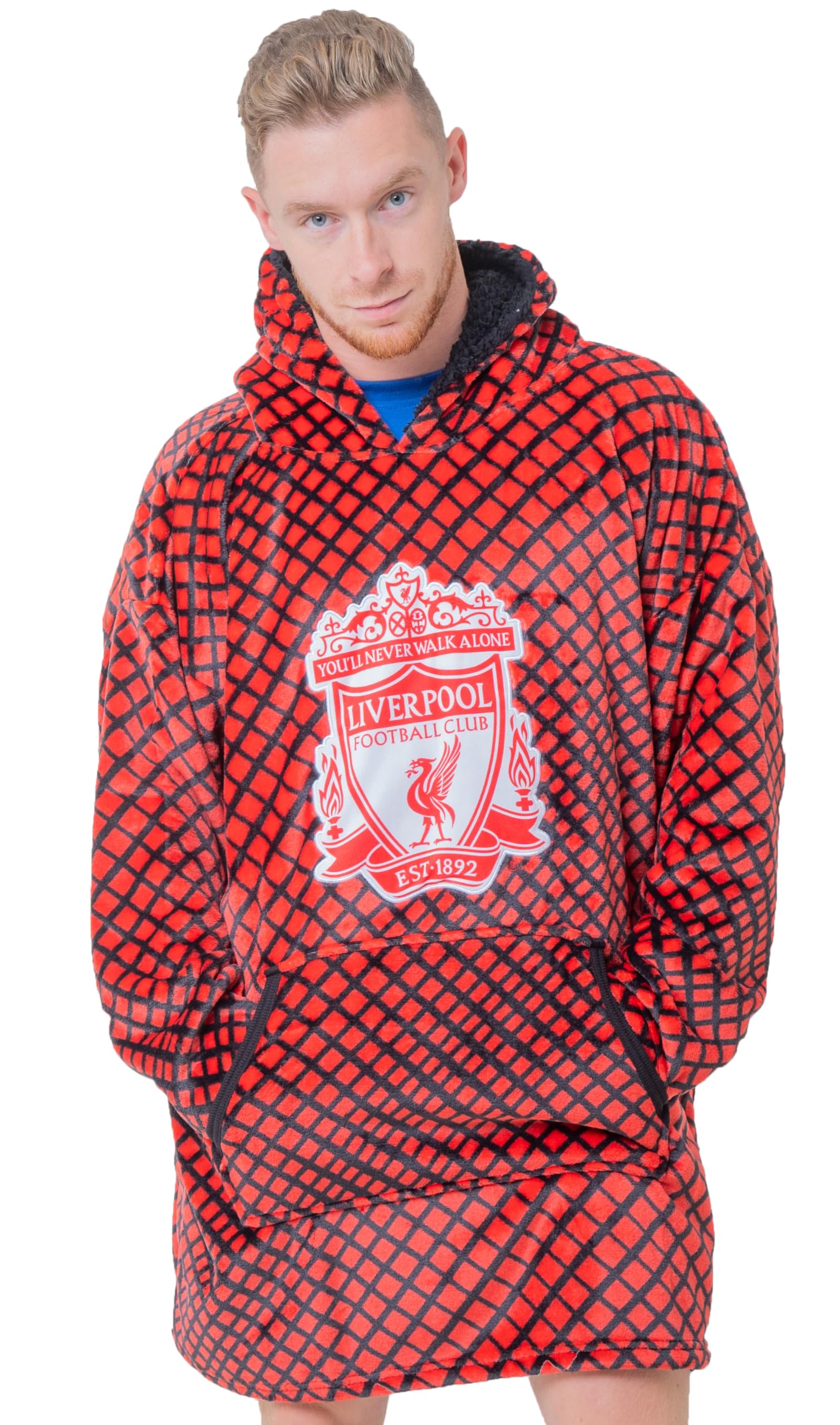 Liverpool F.C. Hoodie Blanket Mesh Oversized Adult loungegown Football ...