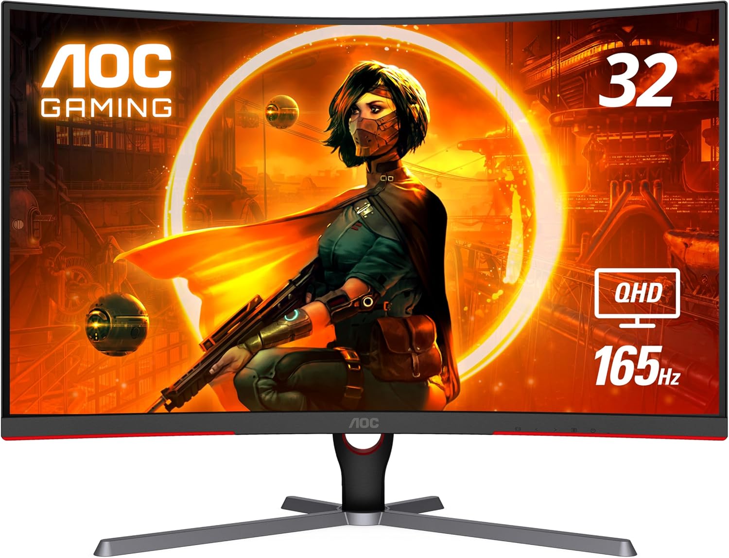 Amazon.com: AOC CQ32G3SE 32" Curved Frameless Gaming Monitor 2K QHD ...