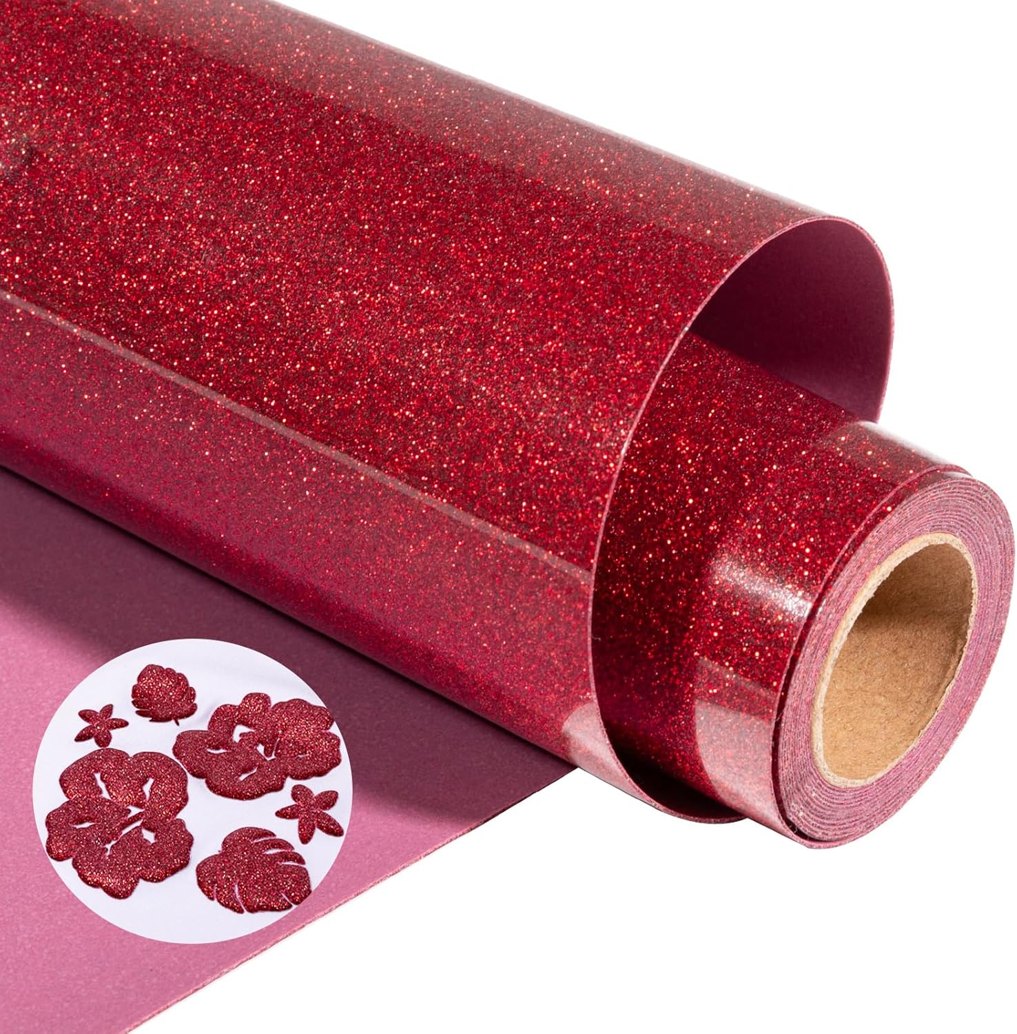 Amazon.com: VINYL FROG 3D Puff Heat Transfer Vinyl 10" x6ft Red Glitter ...