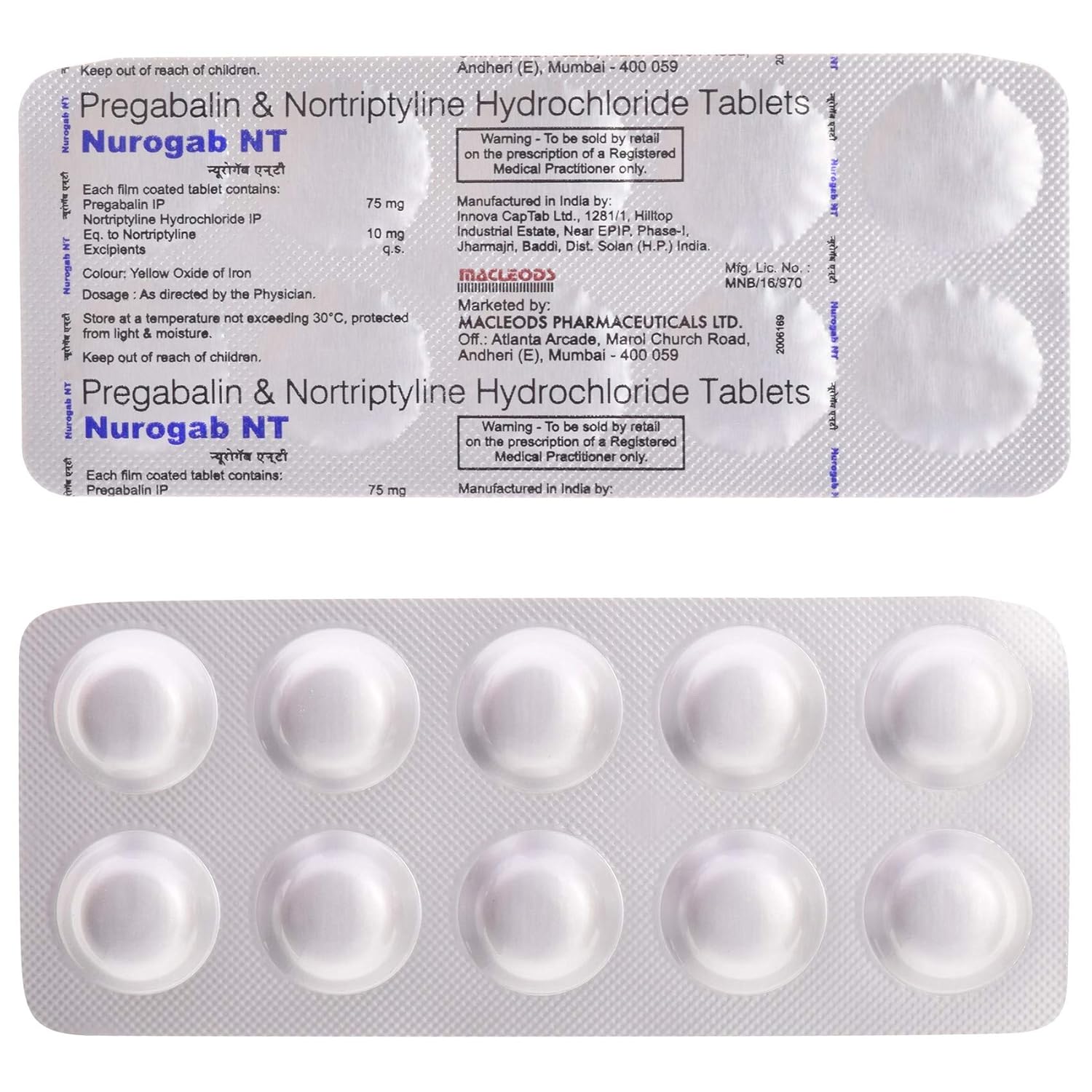Nurogab NT - Strip of 10 Tablets : Amazon.in: Health & Personal Care