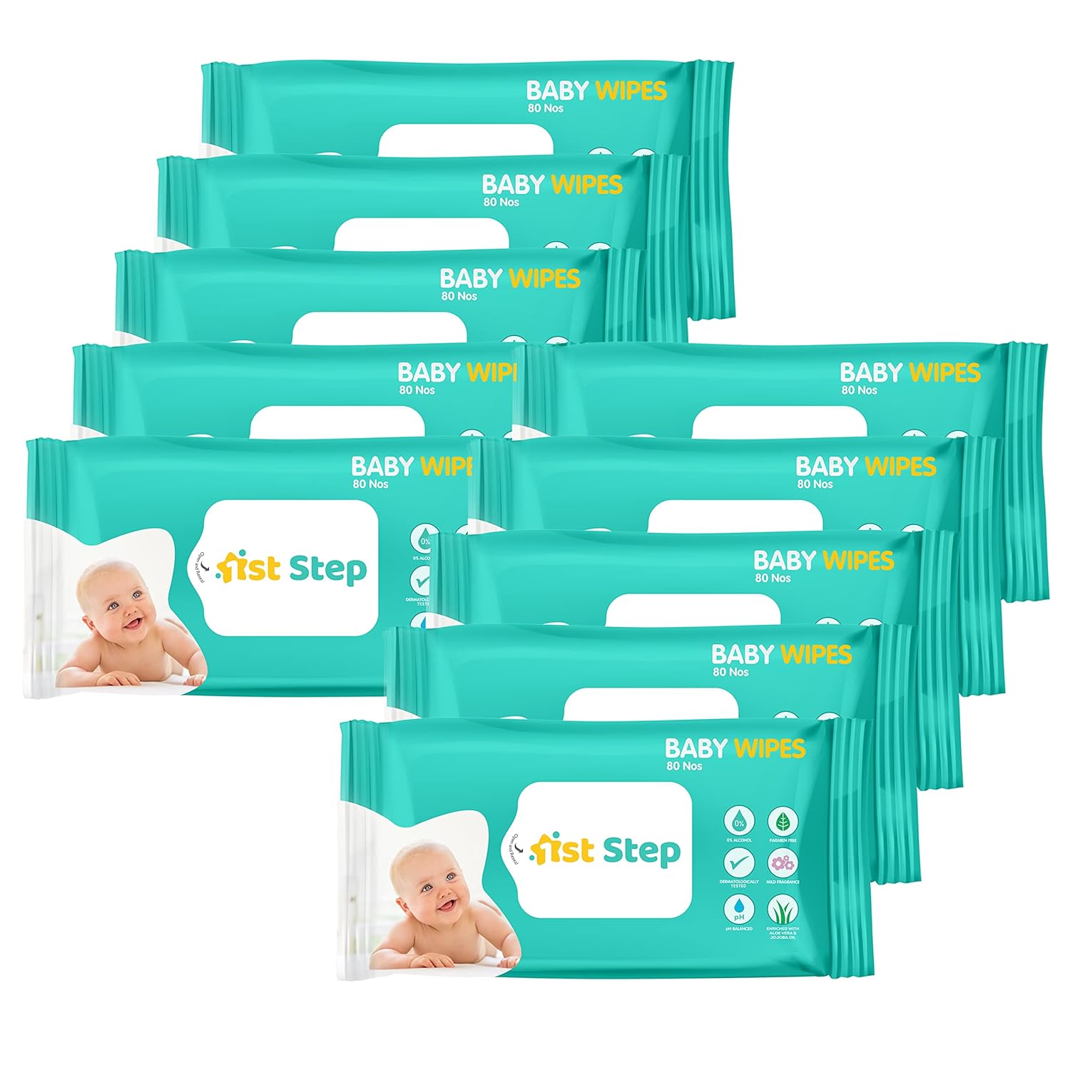 Buy 1st Step Baby Wet Wipes Enriched With Aloe-Vera And Jojoba Oil ...