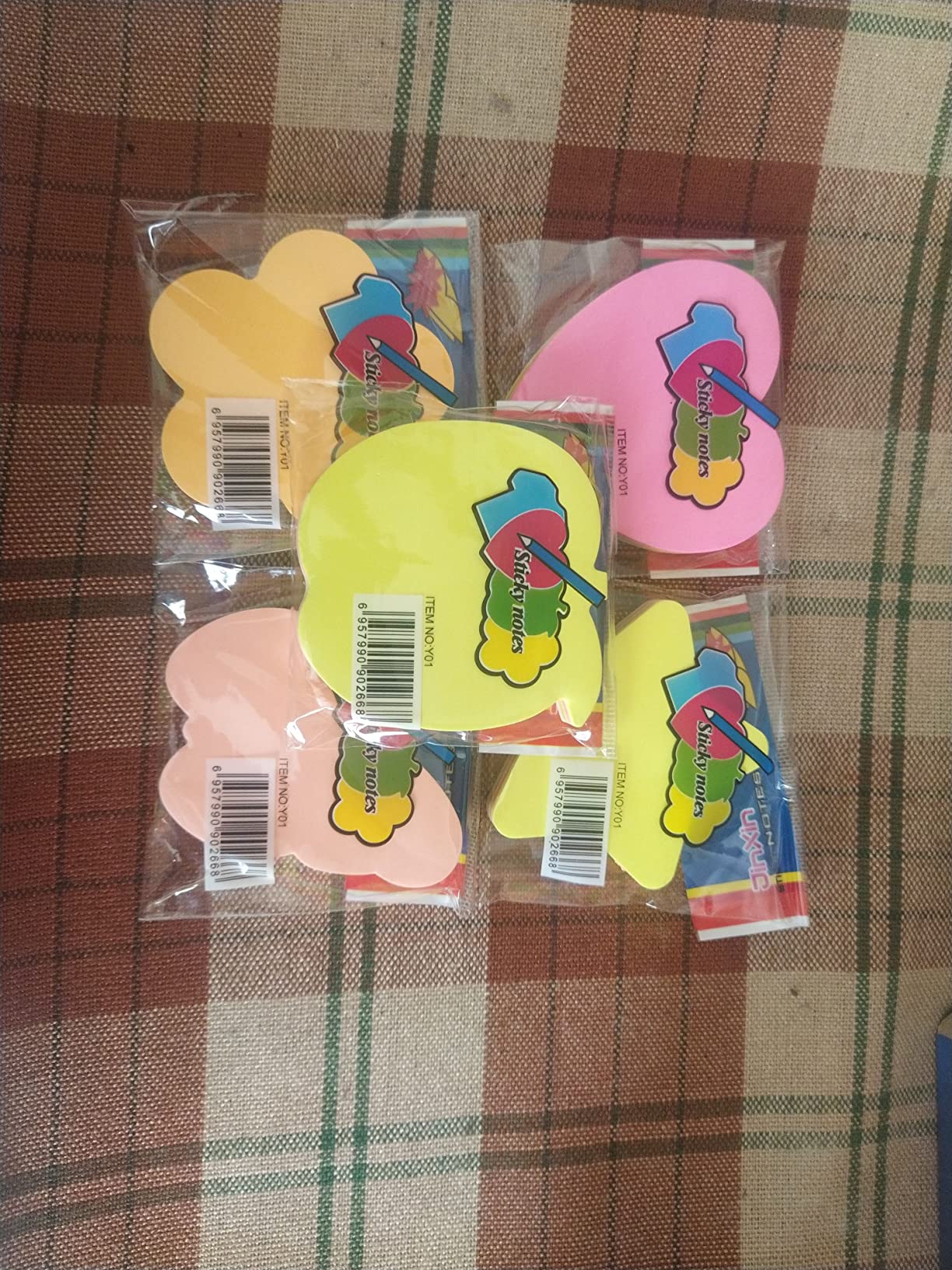 WORISON Multi Color Sticky Note Different Shapes Set of 5pc : Amazon.in ...