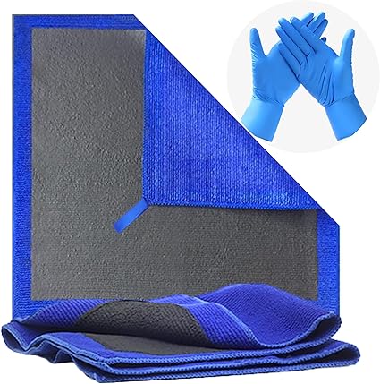 Amazon.com: Mnixy Clay Bar Towel Pack of 2 with 2 Gifted Gloves Fine ...