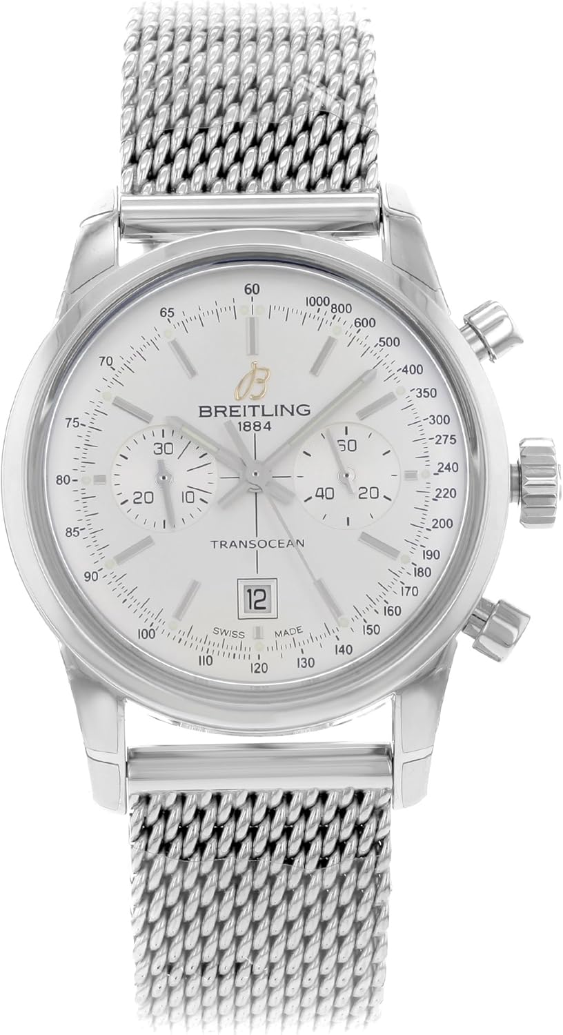 Amazon.com: Breitling Transocean Chronograph 38 Mens Watch A4131012 ...