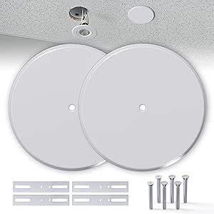 WunoShop 2 Pcs Ceiling Cover Plate, 5 inch Round Outlet Covers Plates ...