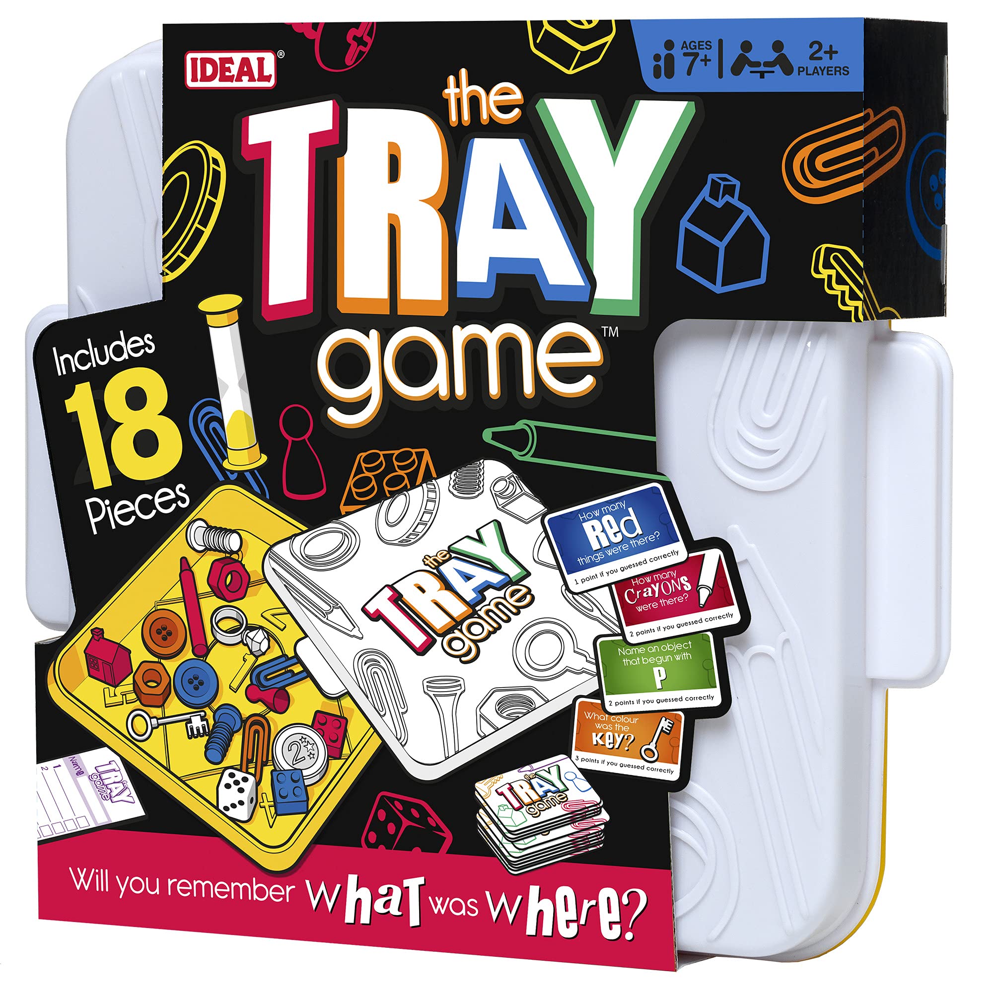 Amazon.com: IDEAL | The Tray Game: Will You Remember What was Where?! | Family Games | for 2+ Players | Ages 7+ : Toys & Games amazon-com-ideal-the-tray-game-will-you-remember-what-was-where-family-games-for-2-players-ages-7-toys-games