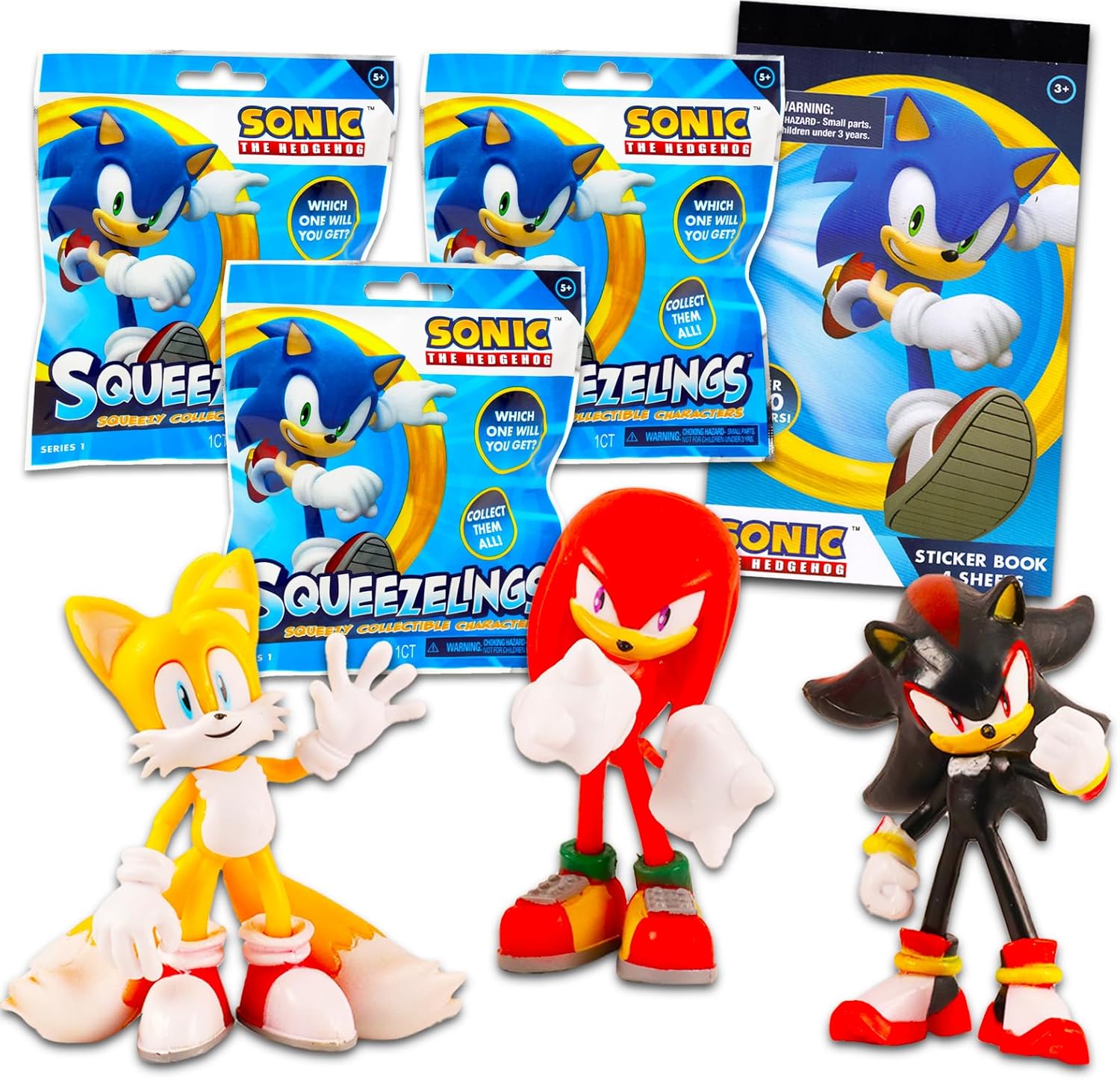 Amazon.com: Sonic The Hedgehog Blind Bag Party Favors 3 Pack – Bundle ...