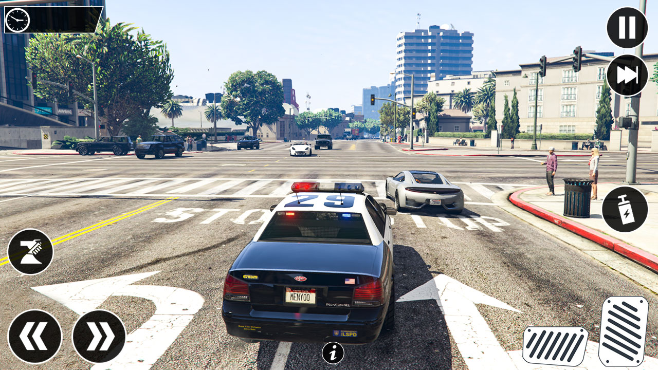 Real Open World Police Car Driving Chase Urban City Gangster: Cop Car ...