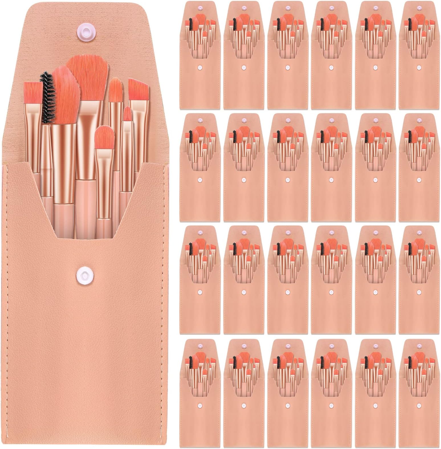 Amazon.com: 16 Sets Travel Makeup Brush Set Synthetic Fiber Face ...