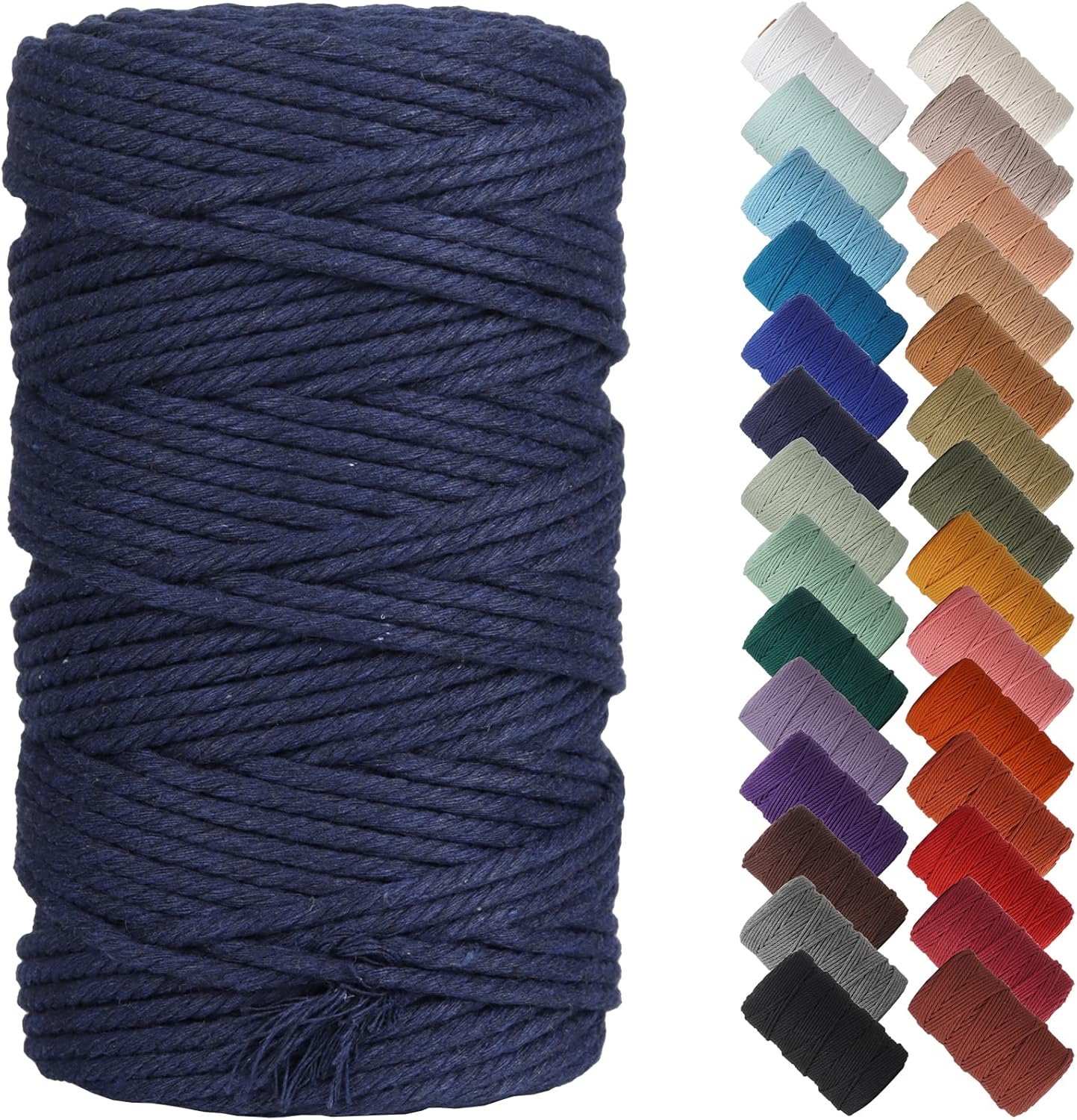 Amazon.com: NOANTA Dark Blue Macrame Cord 4mm x 109yards, Colored ...