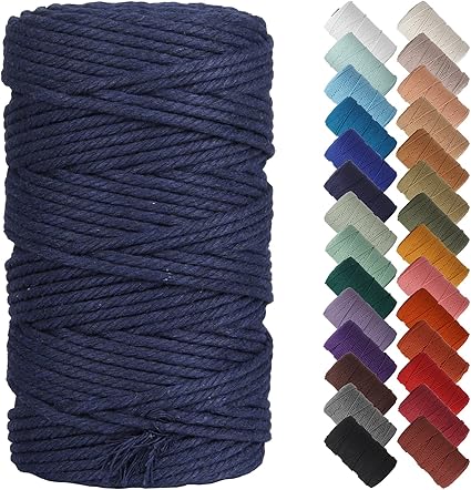 Amazon.com: NOANTA Dark Blue Macrame Cord 4mm x 109yards, Colored ...