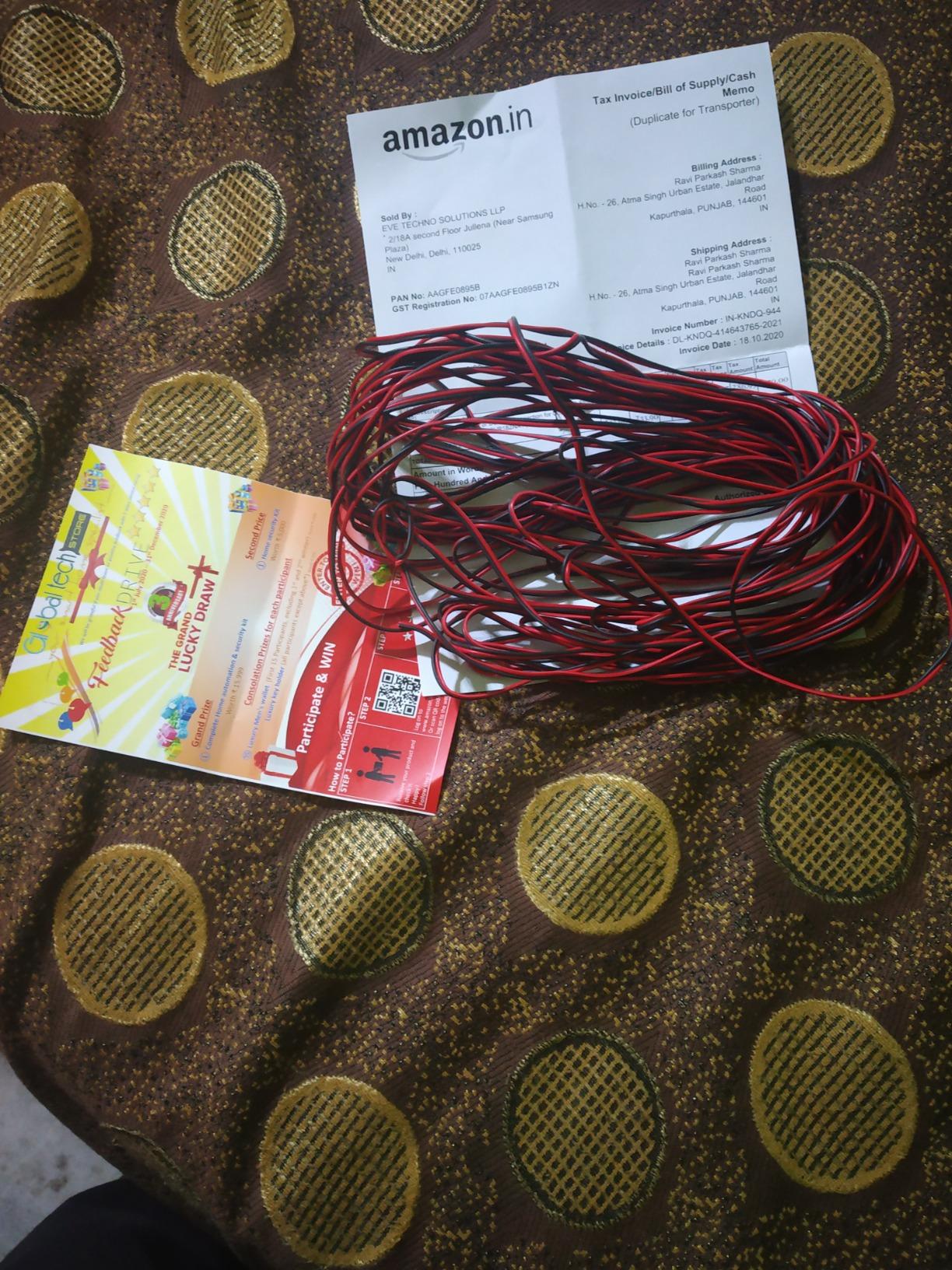 protium 22AWG Extension Copper Cable Wire Cord for LED Strips Charging ...