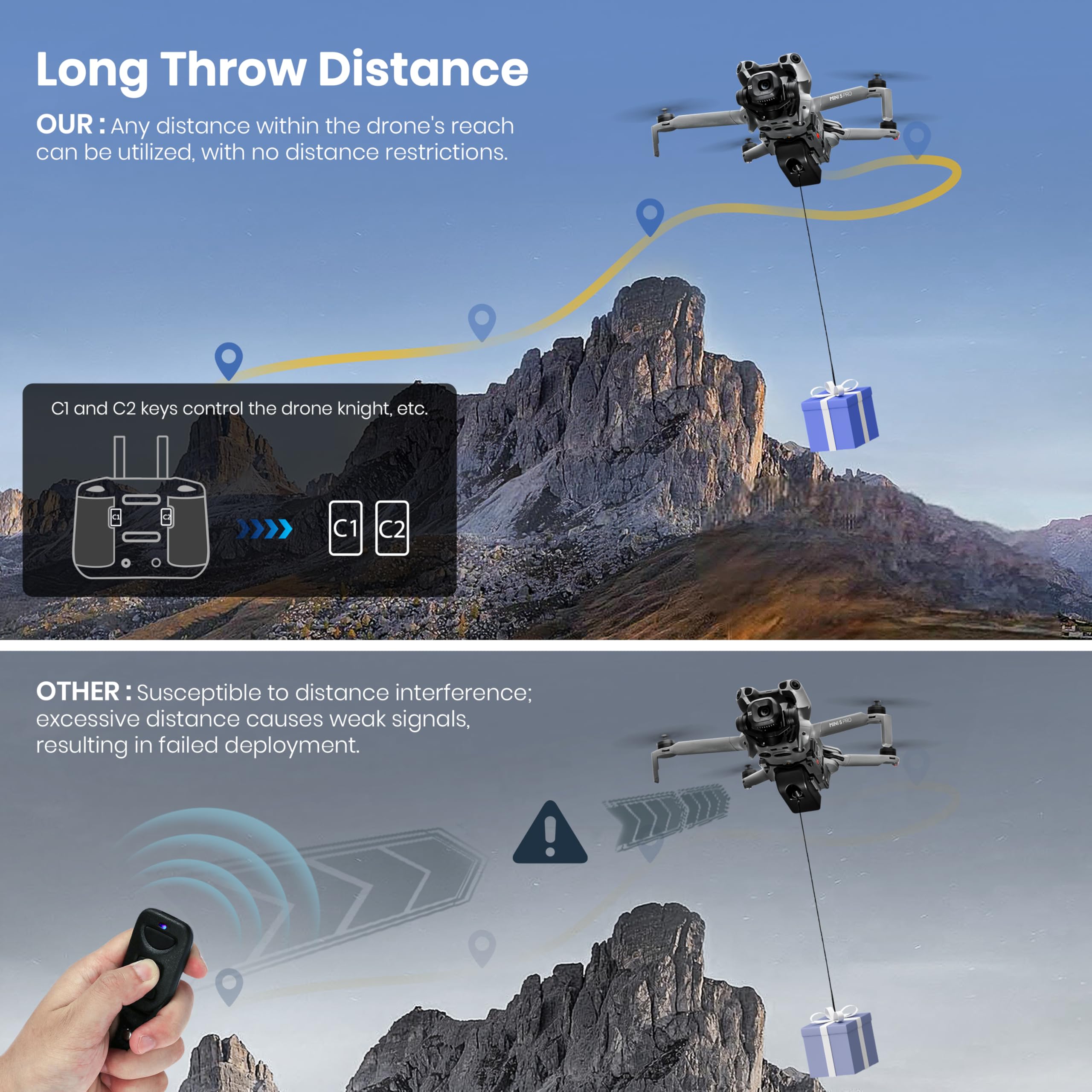 Snapklik.com : STARTRC Drone Airdrop System For DJI Mini 5 Pro