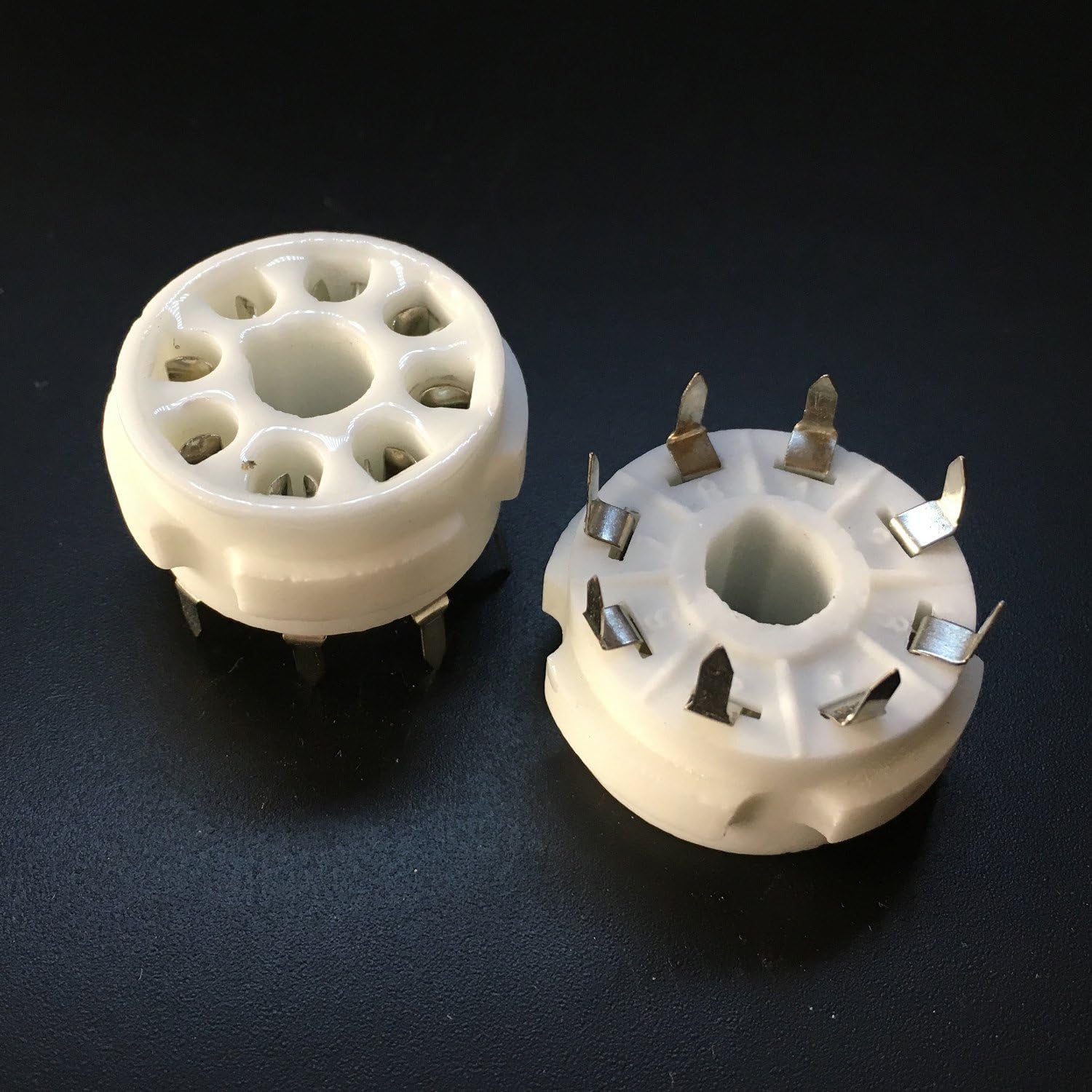 Amazon.com: 10Pcs 8Pin PCB Ceramic Vacuum Tube Socket Top Mount Octal ...