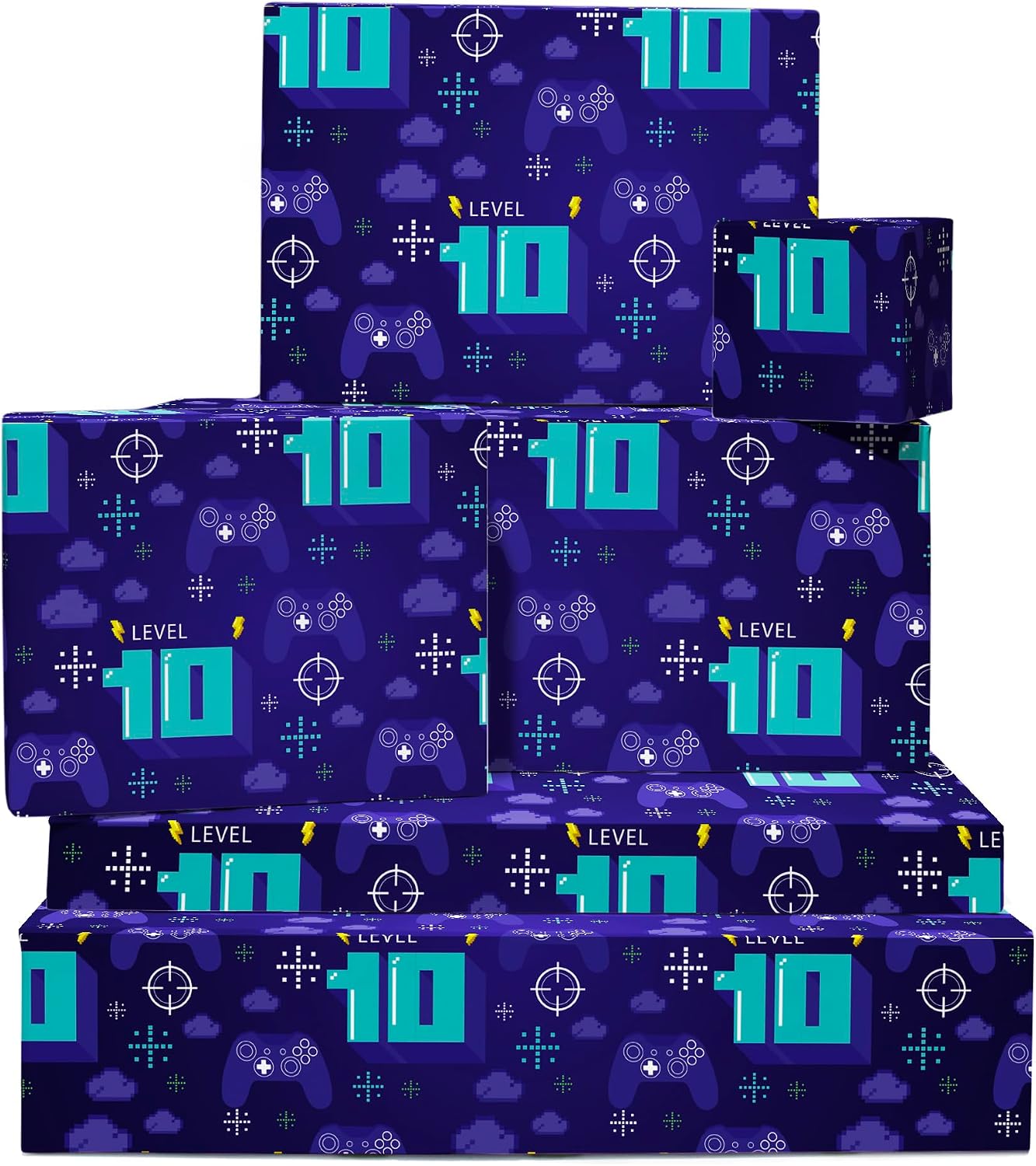 Amazon.com: CENTRAL 23 Gaming Wrapping Paper for Boys - 10th Birthday ...