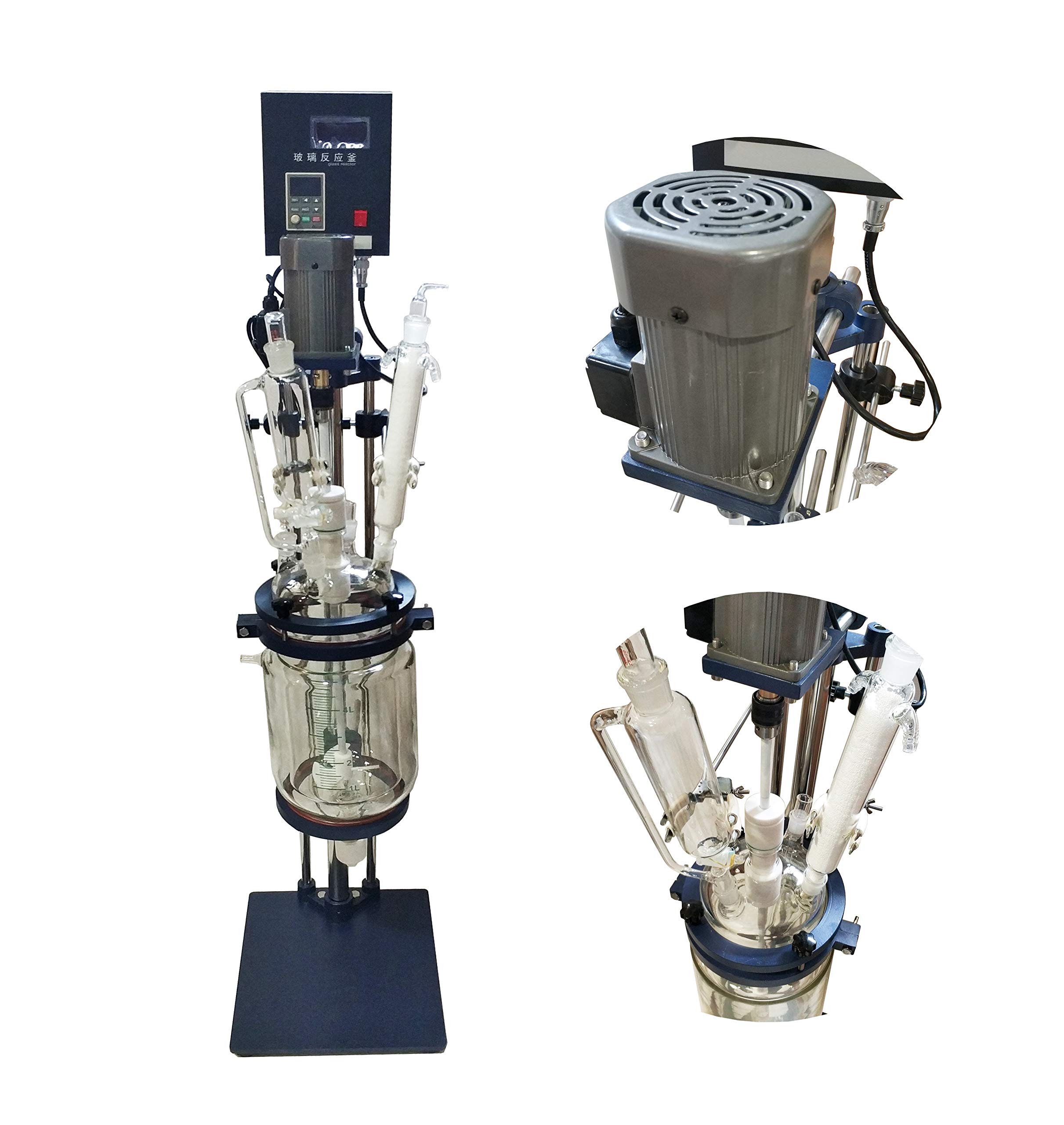 Buy 220v 5l Jacketed Glass Reactor Jacketed Reactor Laboratory Glass Reactor Double Layer