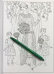 Amazon.com: Creative Haven Jazz Age Fashions Coloring Book: Relaxing ...