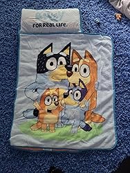 Amazon.com : Bluey Kids Nap-Mat Set – Includes Pillow and Plush Blanket ...