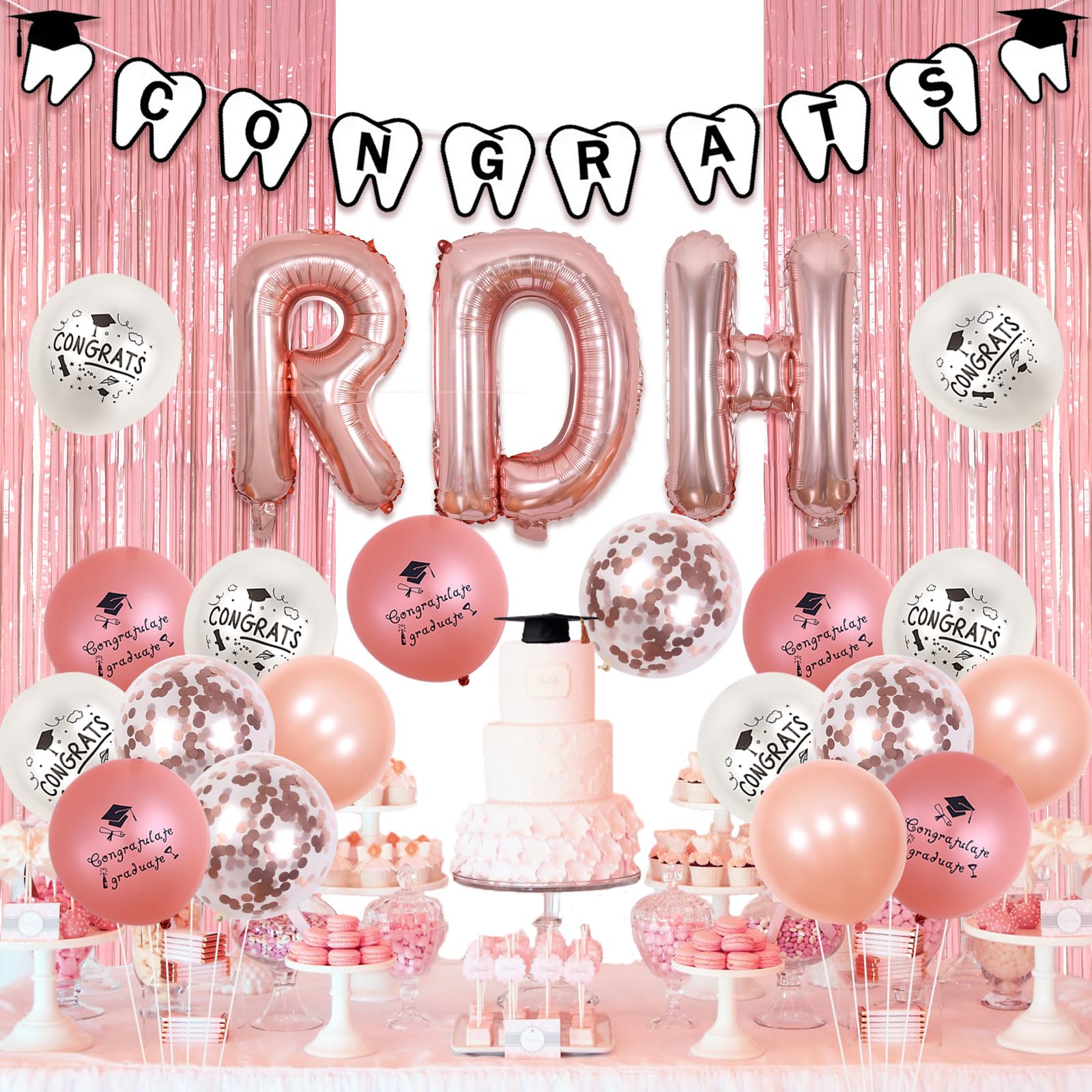 Amazon.com: Rose Gold Dentist Graduation Party Decorations 2025 ...