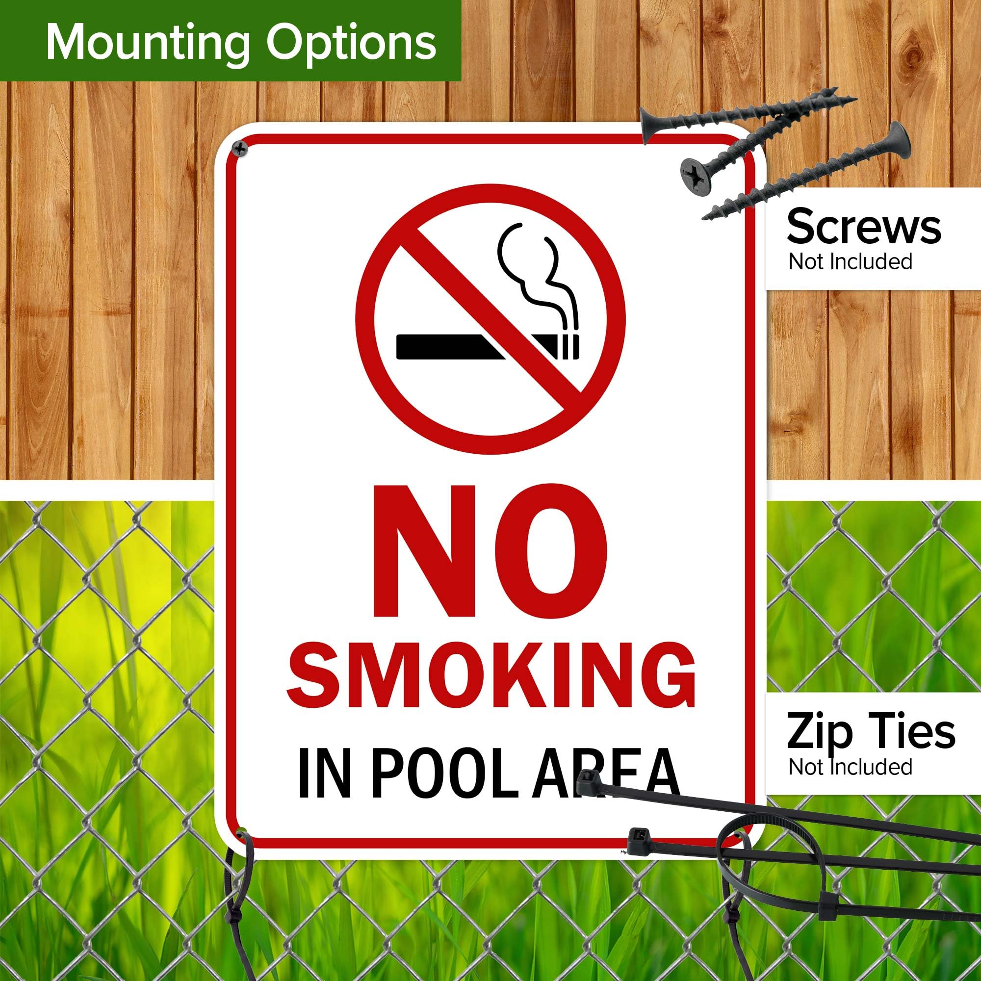 Pool Rules Sign Pool Ules Decoative Sign, No Diving Food Smoking Glass ...