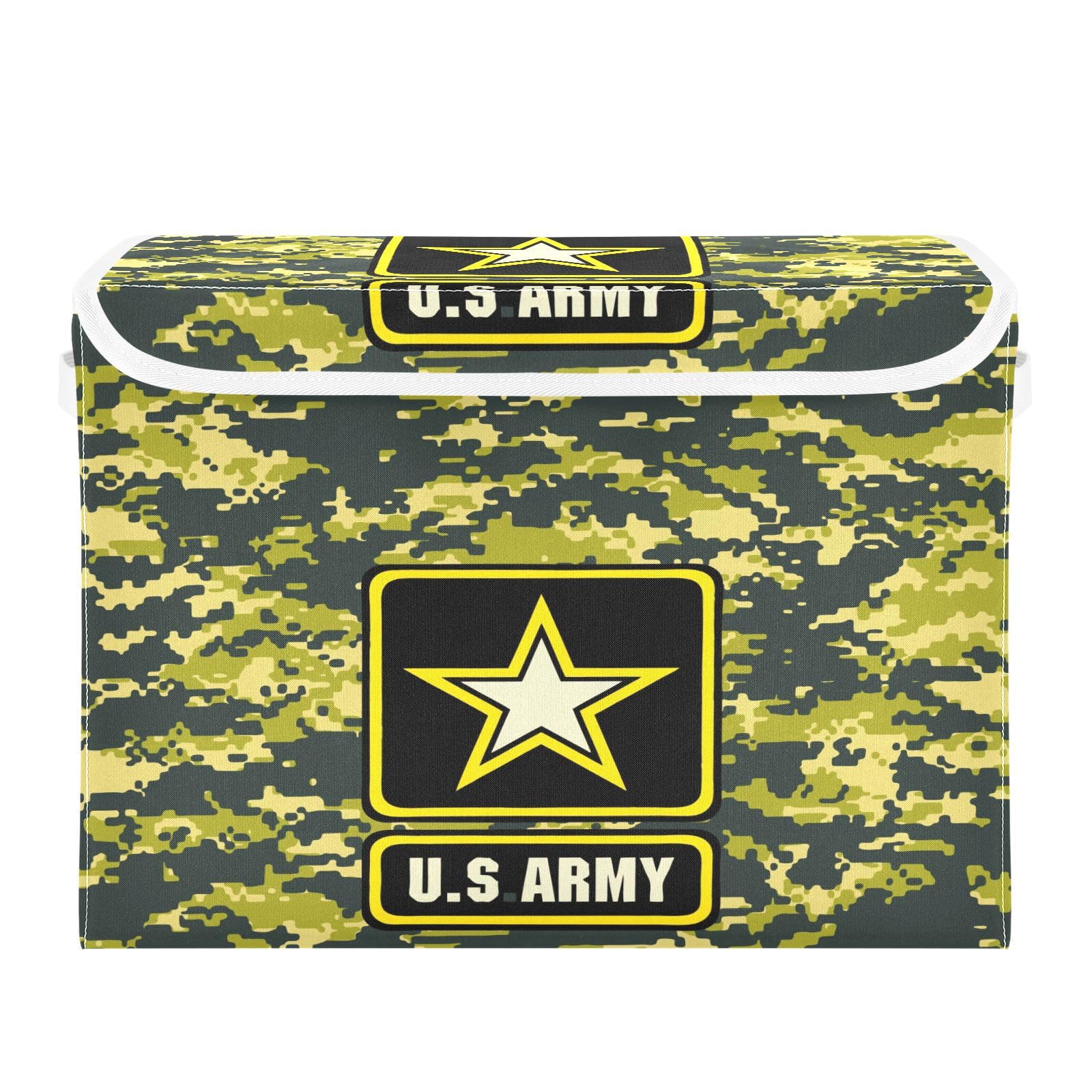 Amazon.com - Krafig Camo Army Green Foldable Storage Box Large Cube ...