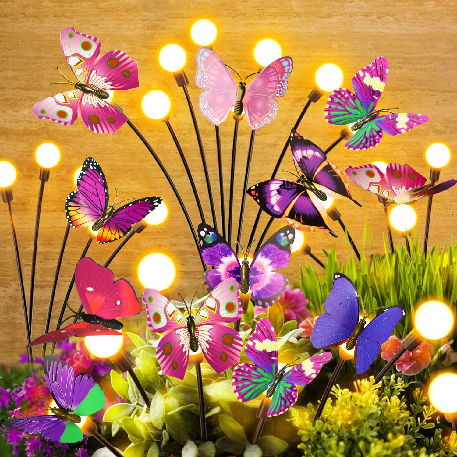 undreem for Garden Decor Solar Butterfly Lights: 2 Packs Garden Decor ...