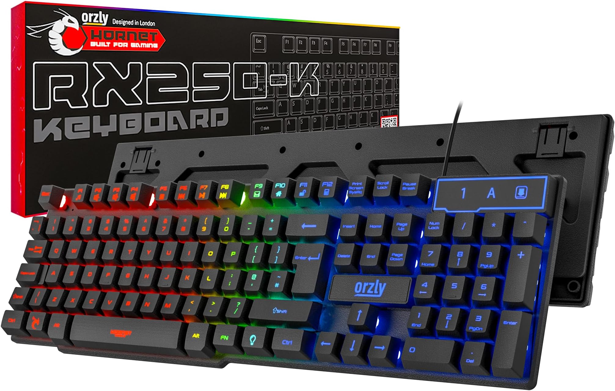 Rii Gaming Keyboard, RK100 Plus Rainbow LED Backlit Keyboard Mechanical ...