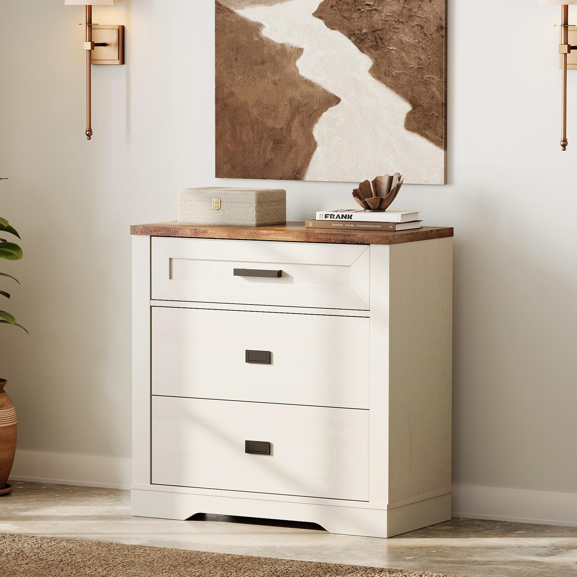 Amazon.com: WAMPAT 3 Drawer Dresser for Bedroom, 31.5 inch Wide ...